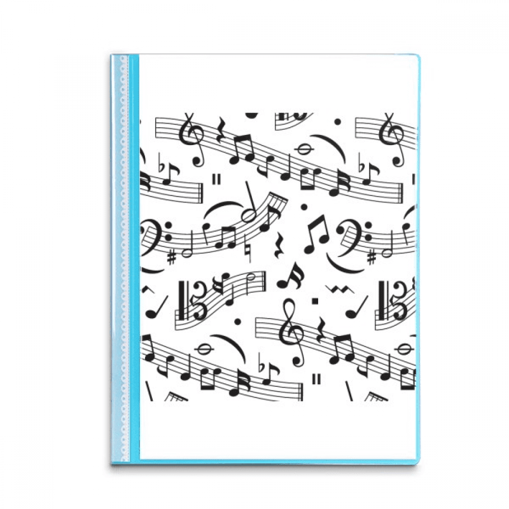 Music Notes And Bars Art Deco Fashion Book Sheet Protectors Portfolio ...