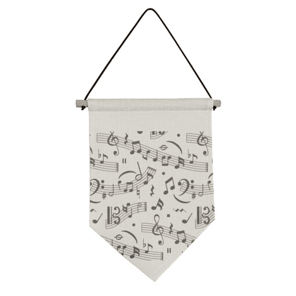 Music Notes And Bars Art Deco Fashion Canvas Flag Hanging Wall Art ...