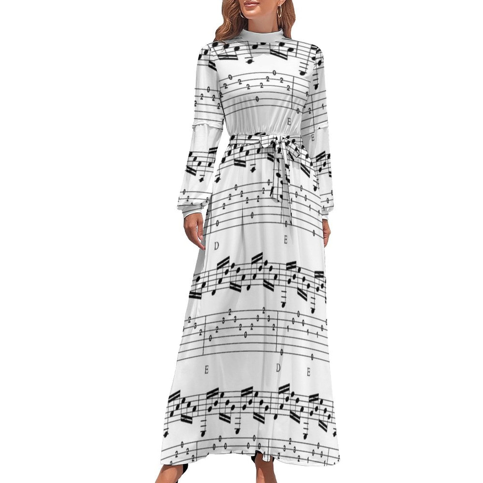 Music Notes Art r Sheet Music Staff Gift Long Dress dress for women ...
