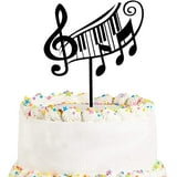 Music Notes Birthday Cake Topper 3PCS Musical Notes Acrylic Cupcake ...