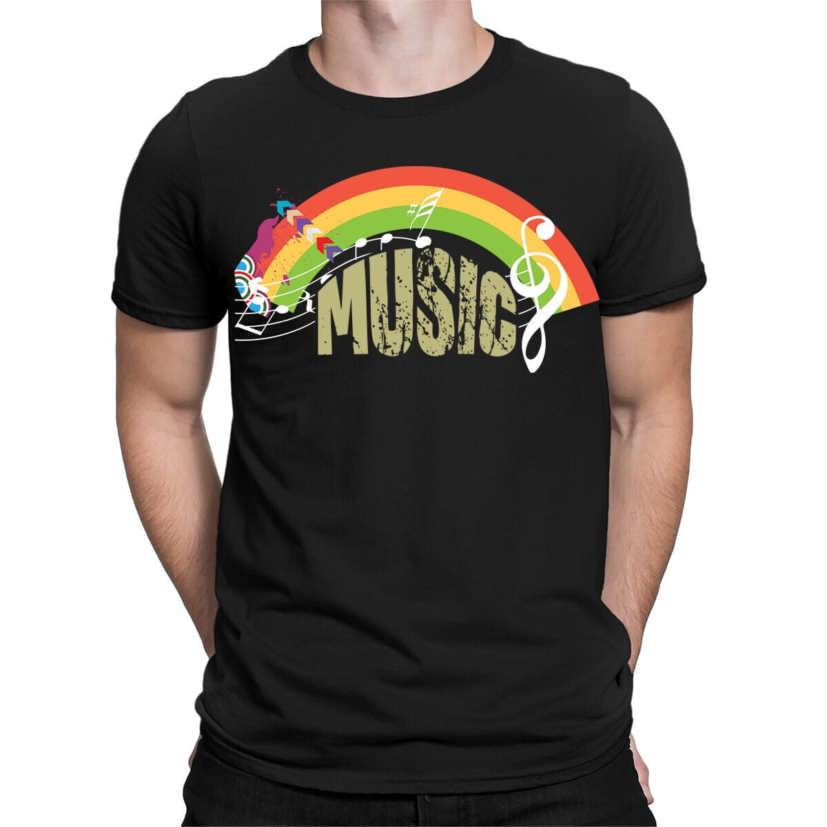 Music Notes Classic Musical Party Retro Vintage Mens Womens T-Shirts ...