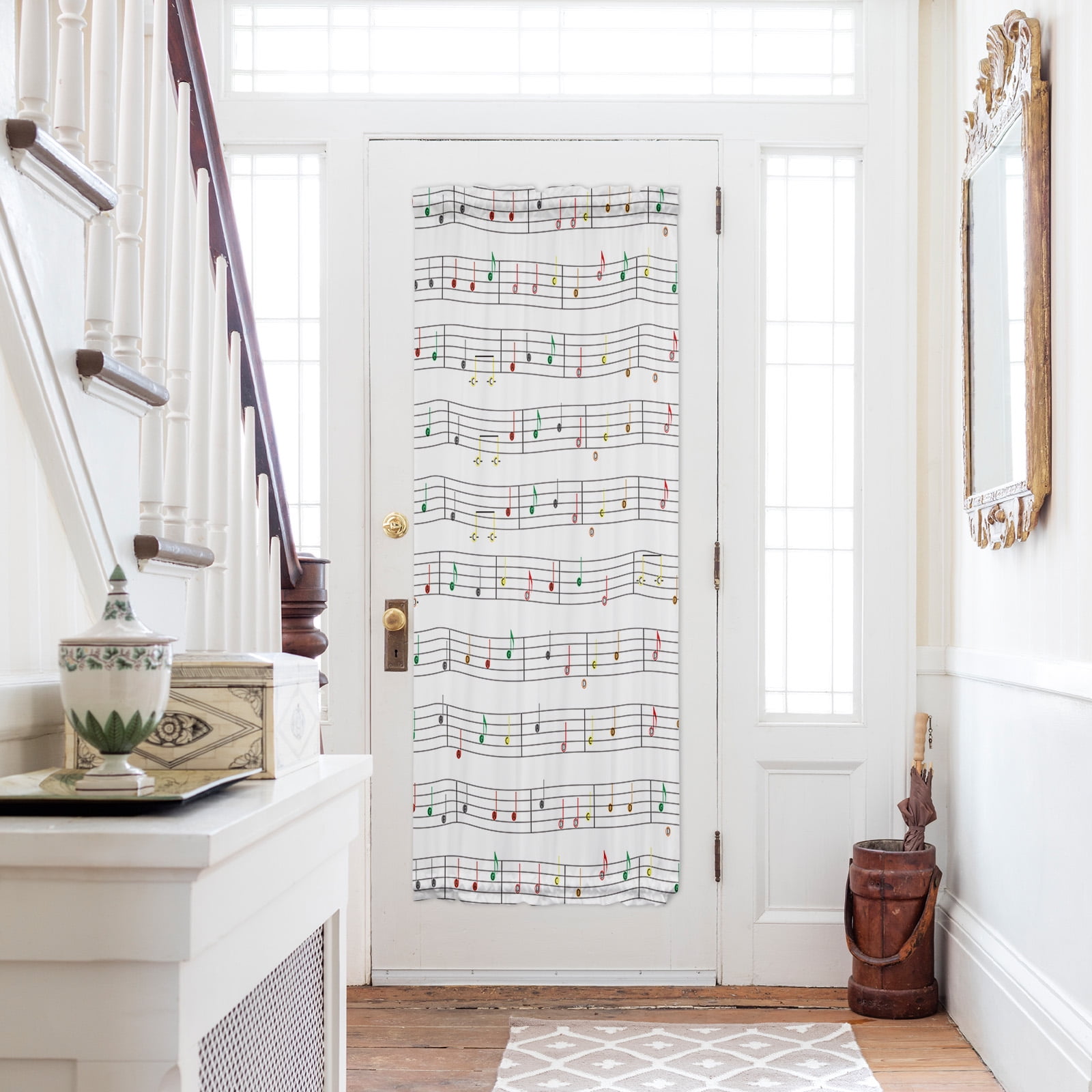 Music Notes, Door Curtains for Door Window, French Sidelight Front Back ...