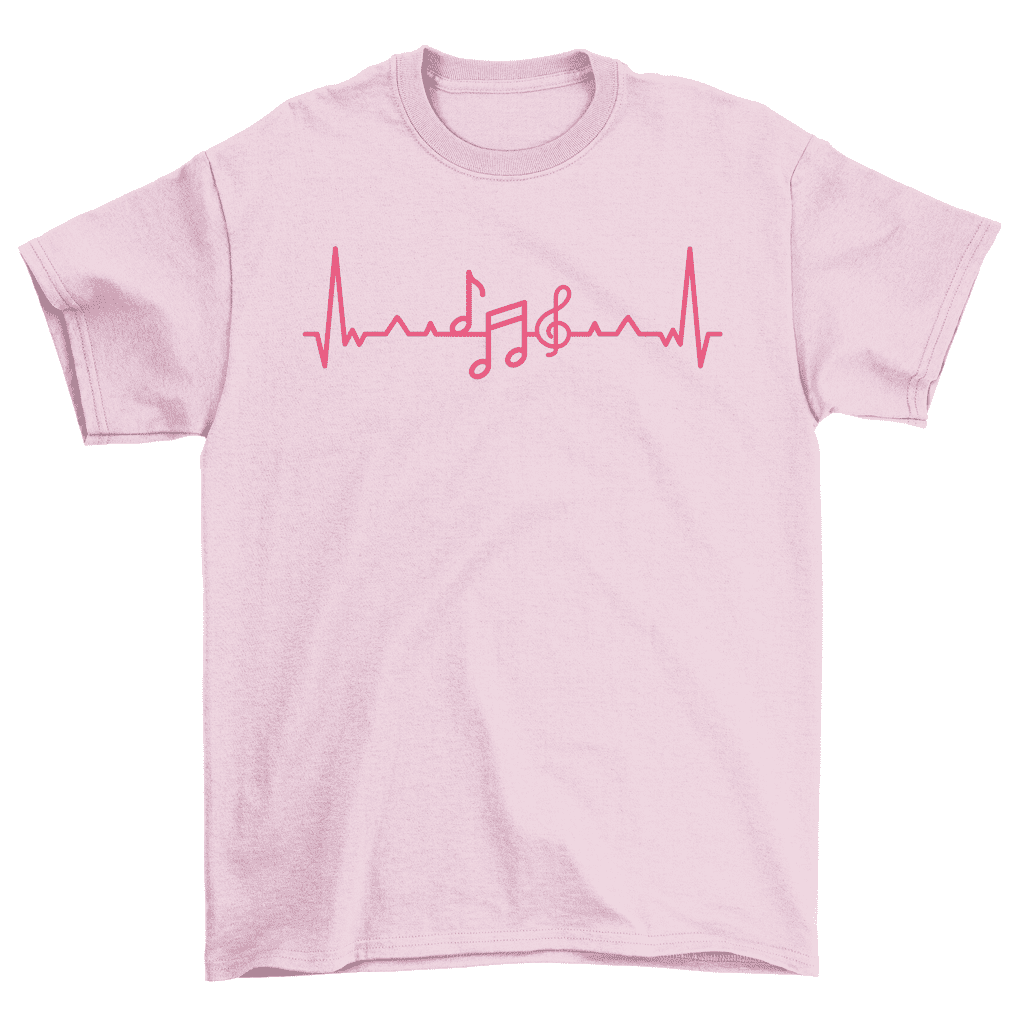 Music Notes EKG Heartbeat Music Lover T-Shirt Men Women Unisex ...