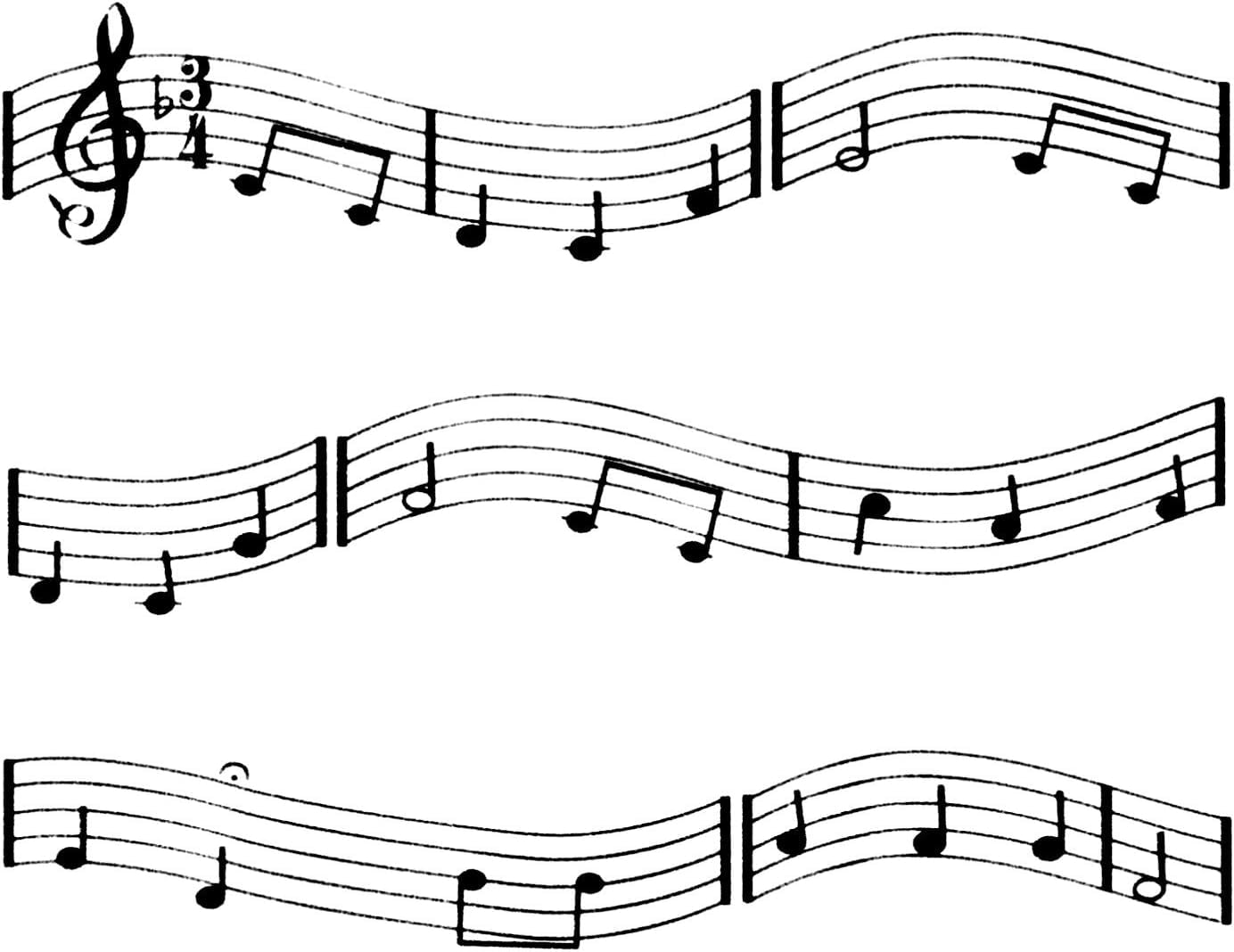 Music Notes Edible Cake Border Strips-3 Strips - Walmart.com