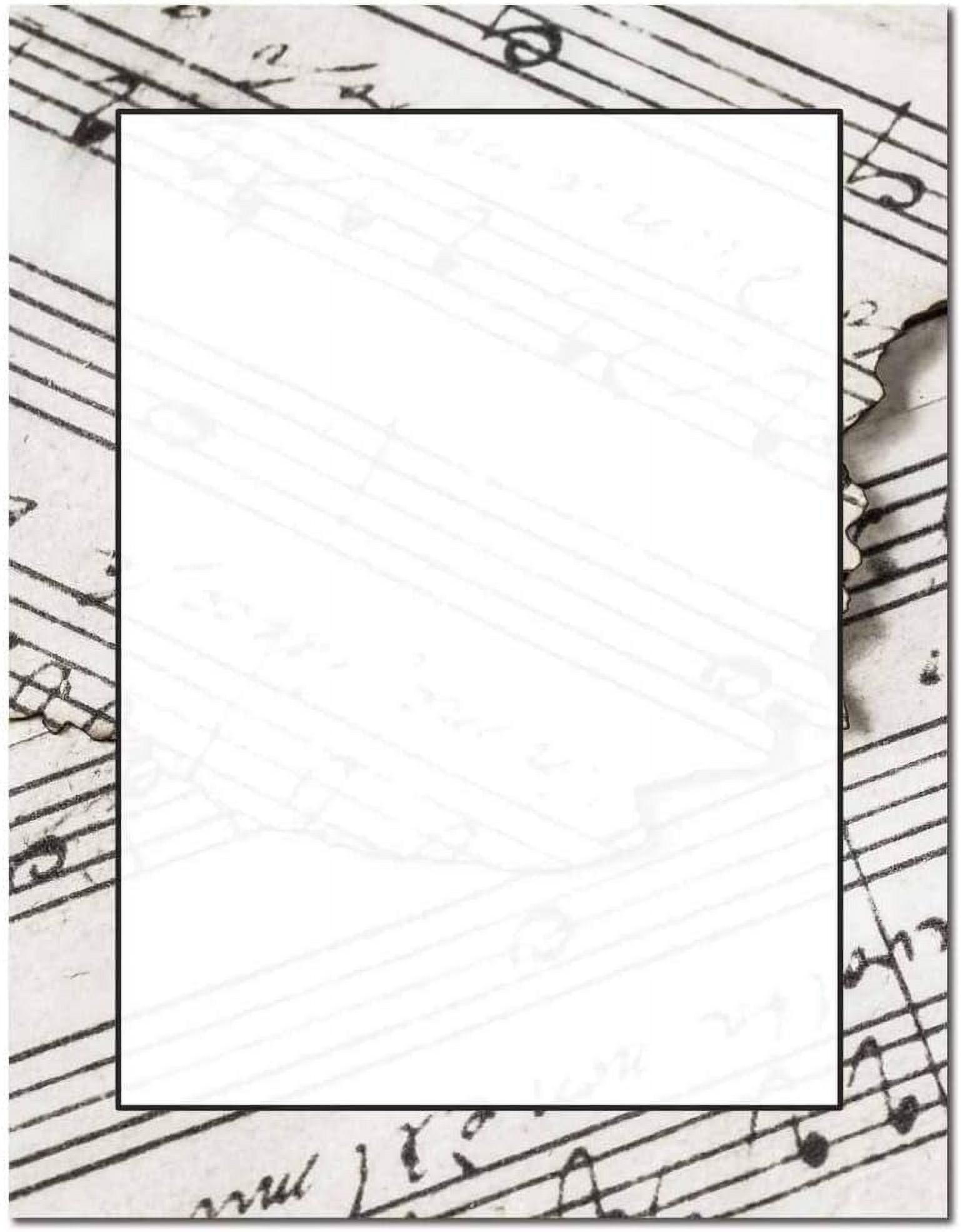 Music Notes Letterhead Laser & Inkjet Printer Paper (25 Pack) - Walmart.com