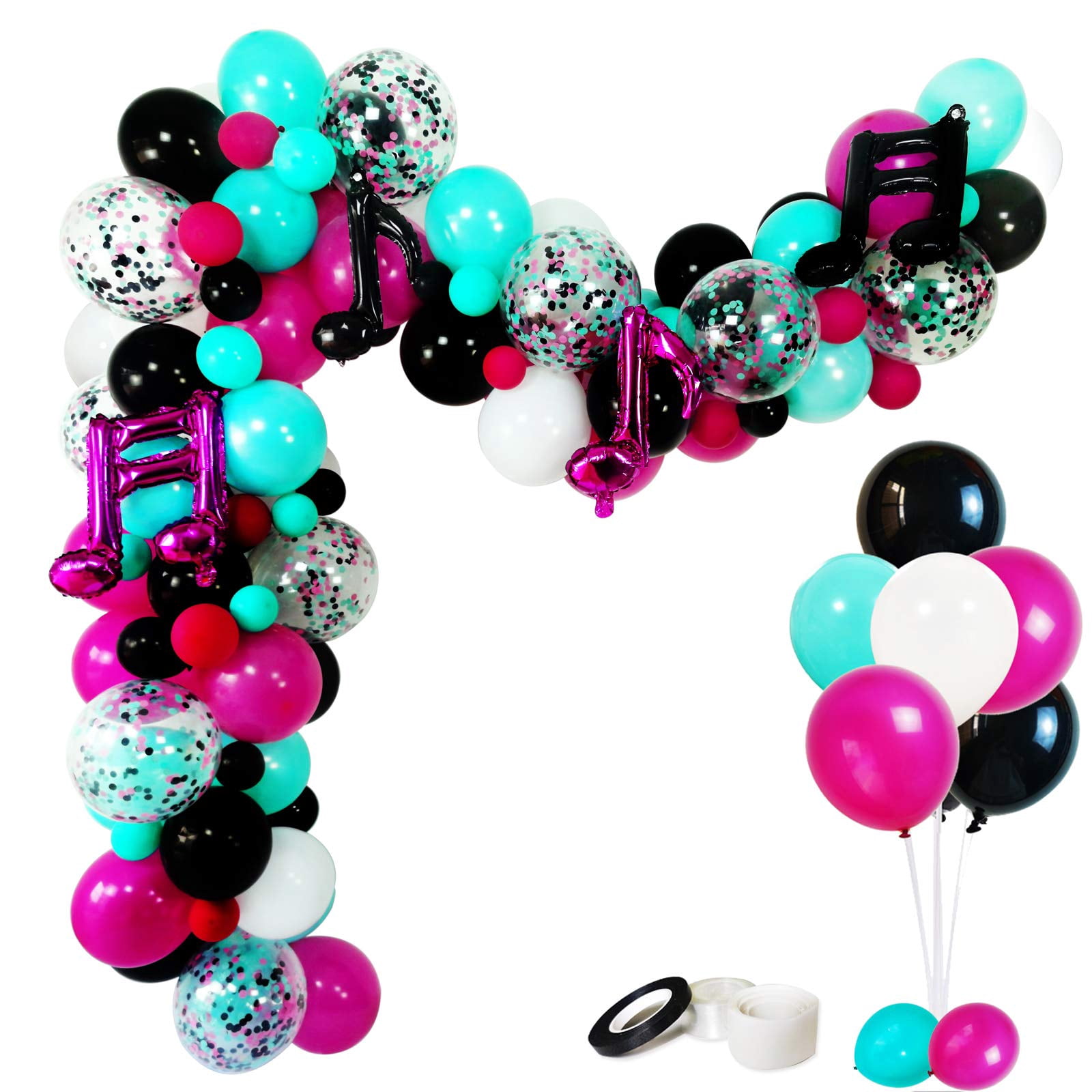 Music Notes PartyTRDN Decorations, Karaoke Balloon Garland & Arch Kit ...