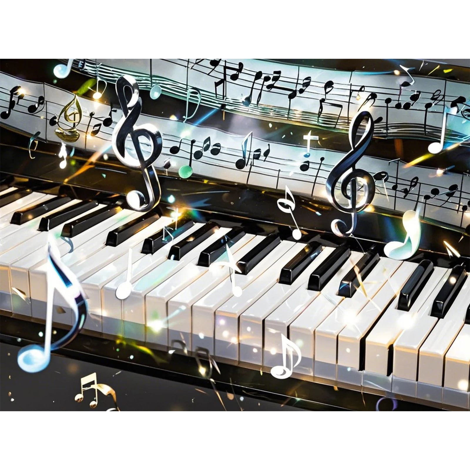 Music Notes Piano Keyboard 5D Diamond Art DIY Kits Diamond Painting ...