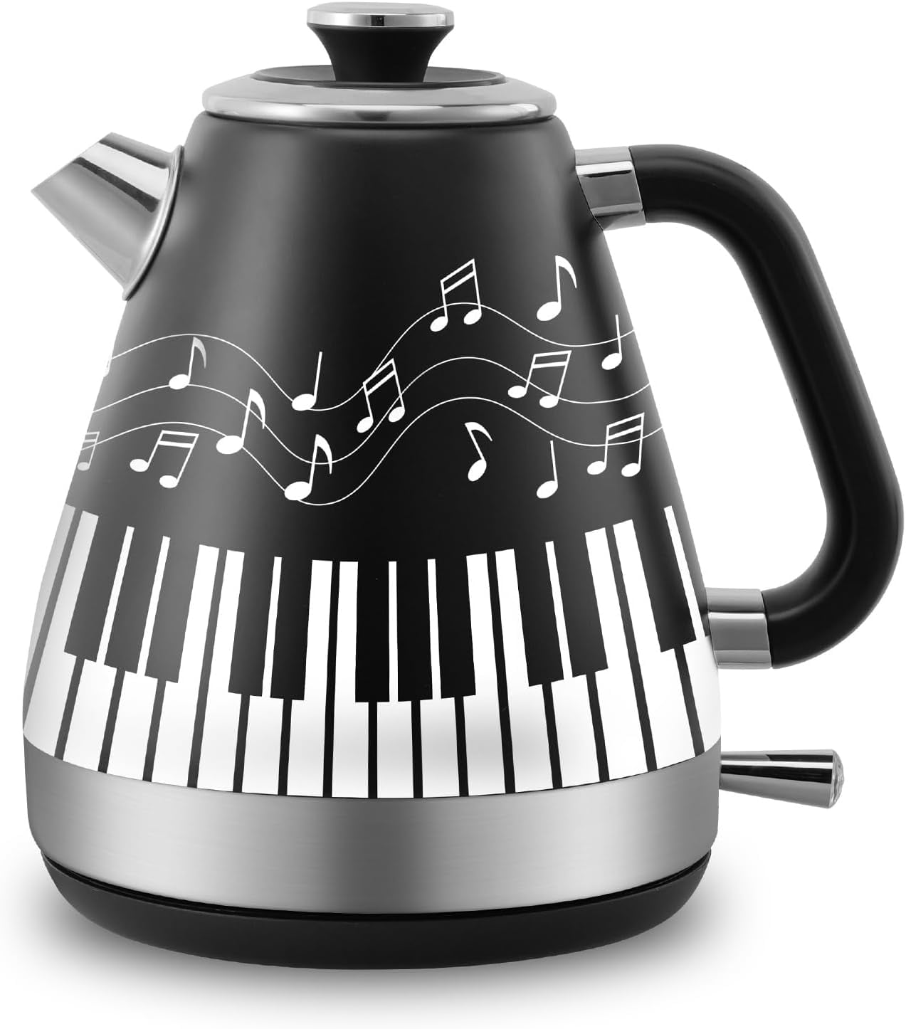 Music Notes and Piano Keys Inspired 1.7L Electric Kettle - Stainless ...