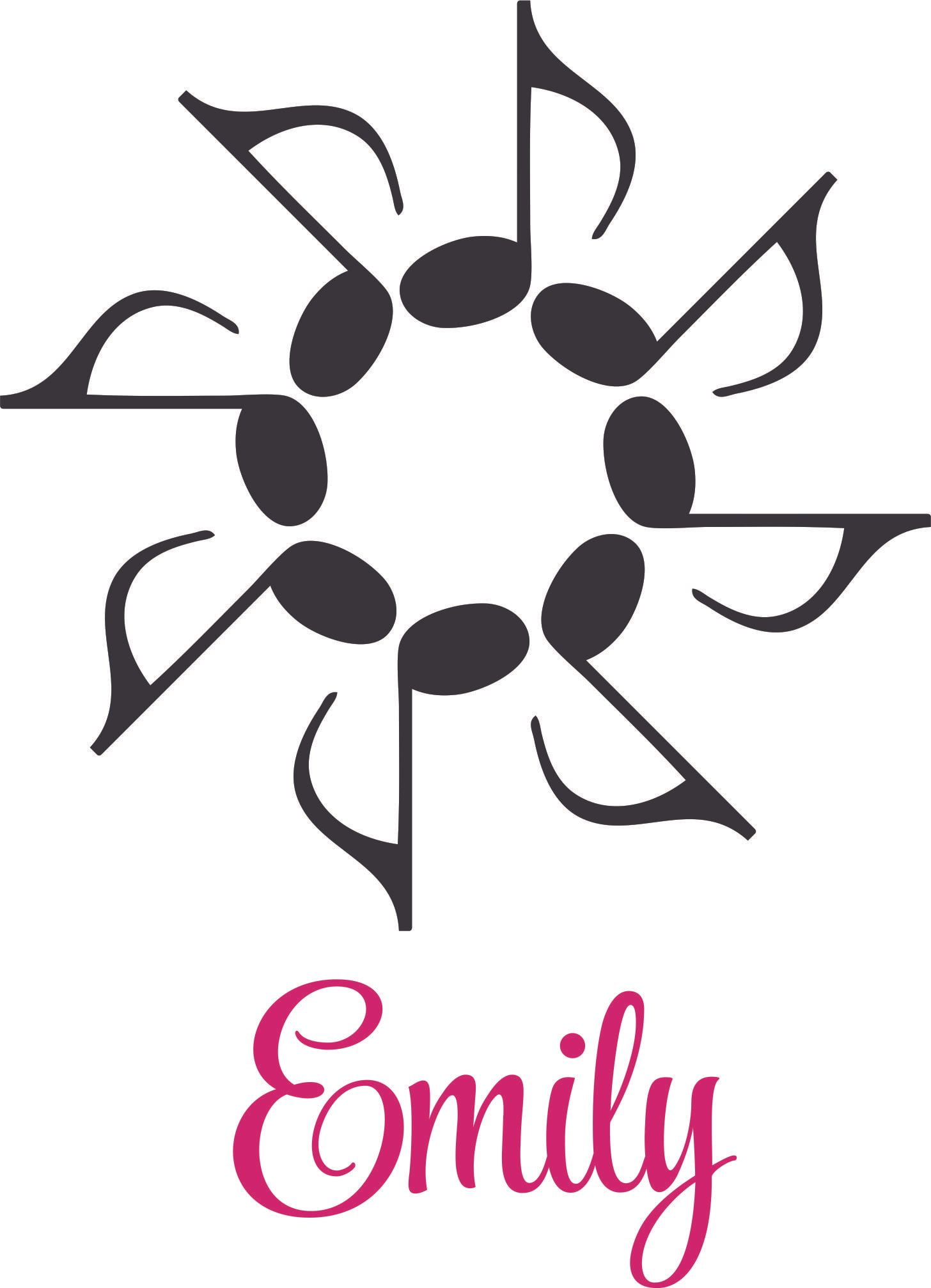 Music Notes Sound Singer Musical Customized Wall Decal - Custom Vinyl ...