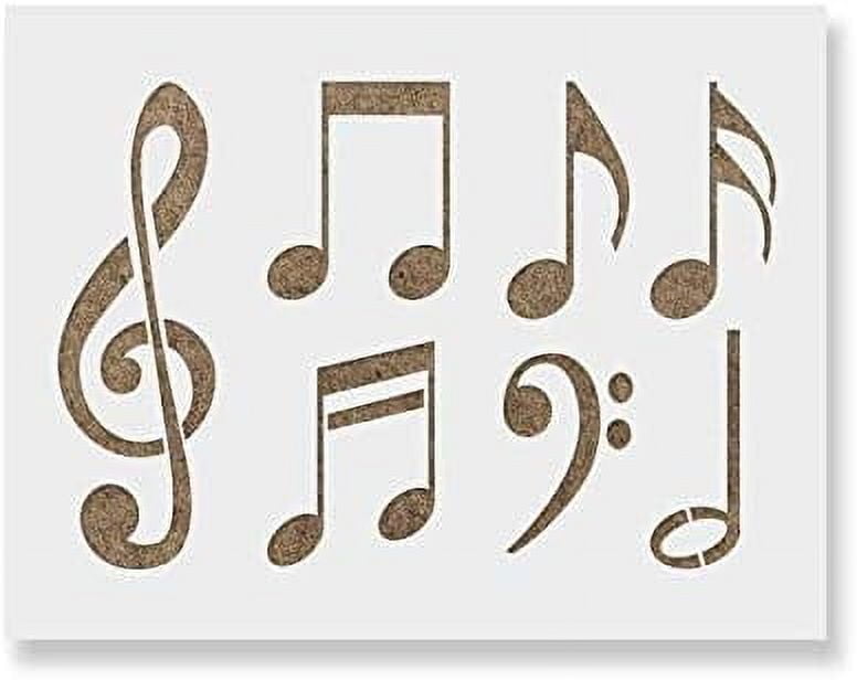 Music Notes Stencil - Music Notes, Treble, Music, Music Notes Stencil ...