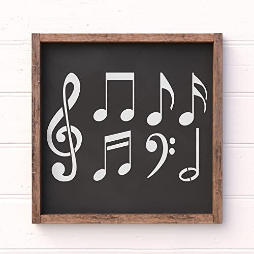 Music Notes Stencil - Music Notes, Treble, Music, Music Notes Stencil ...