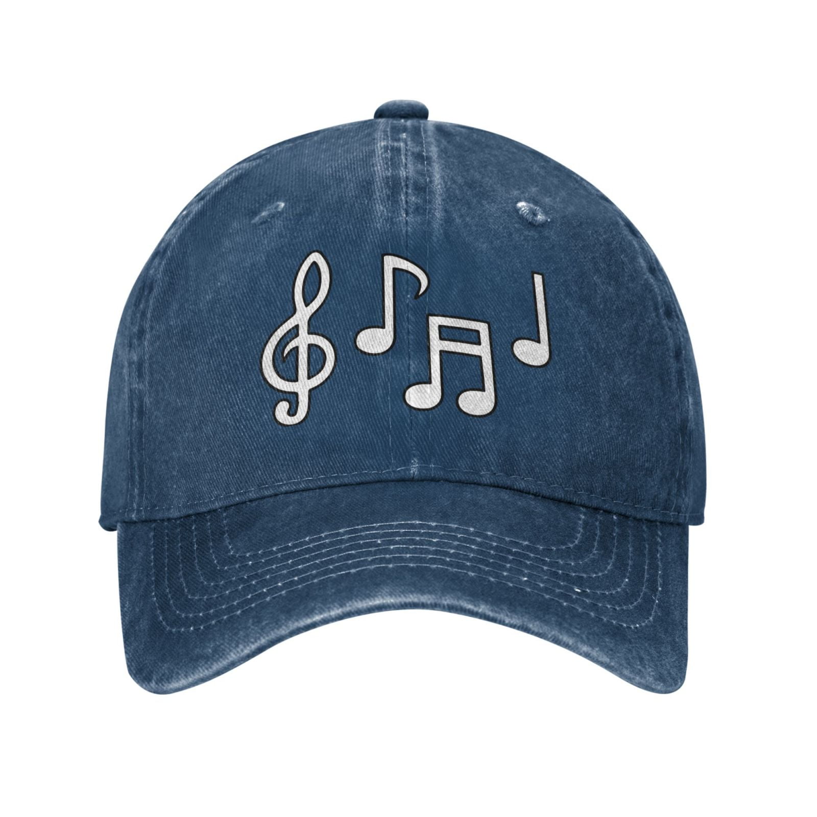 Music Notes Symbols Unisex Adjustable Denim Baseball Cap Cotton Denim ...