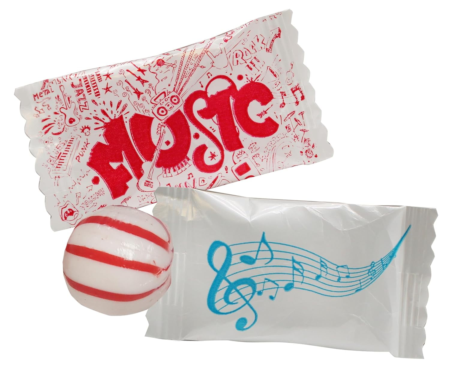 Music Notes Themed Peppermints 100 Count Individually Wrapped - Bulk ...
