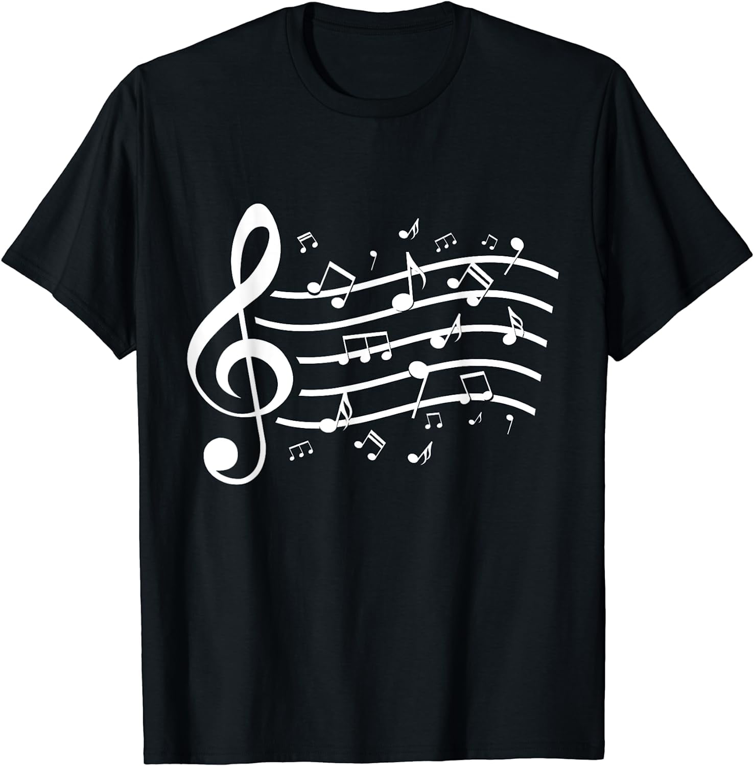 Music Notes Treble Clef Musician Gift Idea Music T-Shirt - Walmart.com