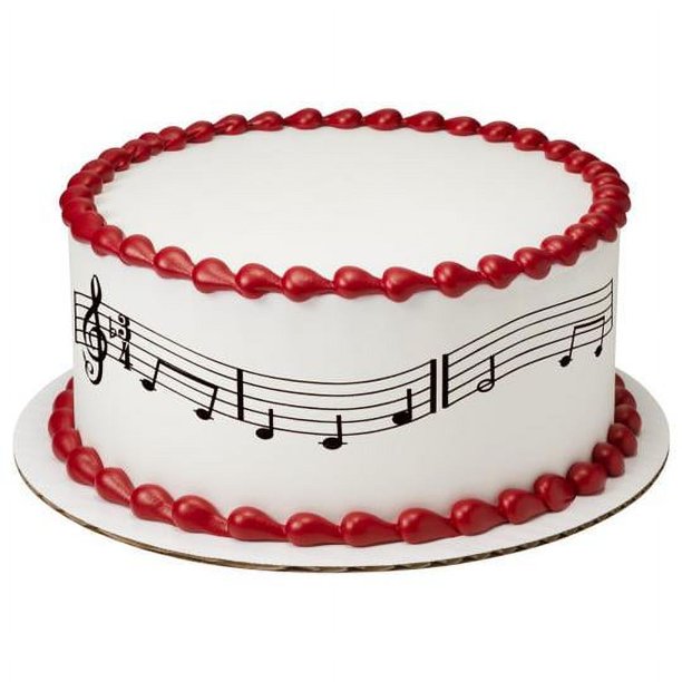 Music Notes Variety Edible Cake Topper Image Strips - Walmart Business ...
