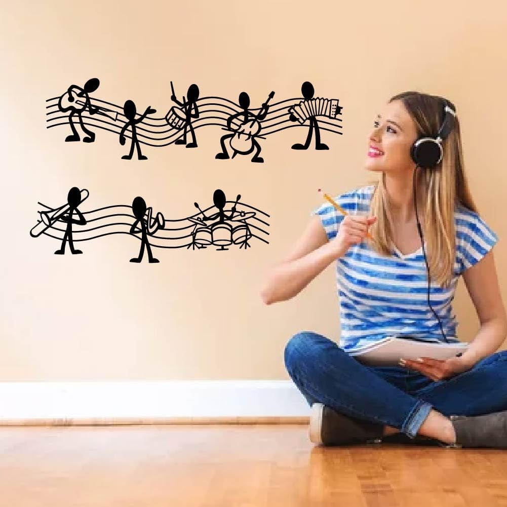 Music Notes Wall Stickers Music Performance Vinyl Wall Decals Music ...