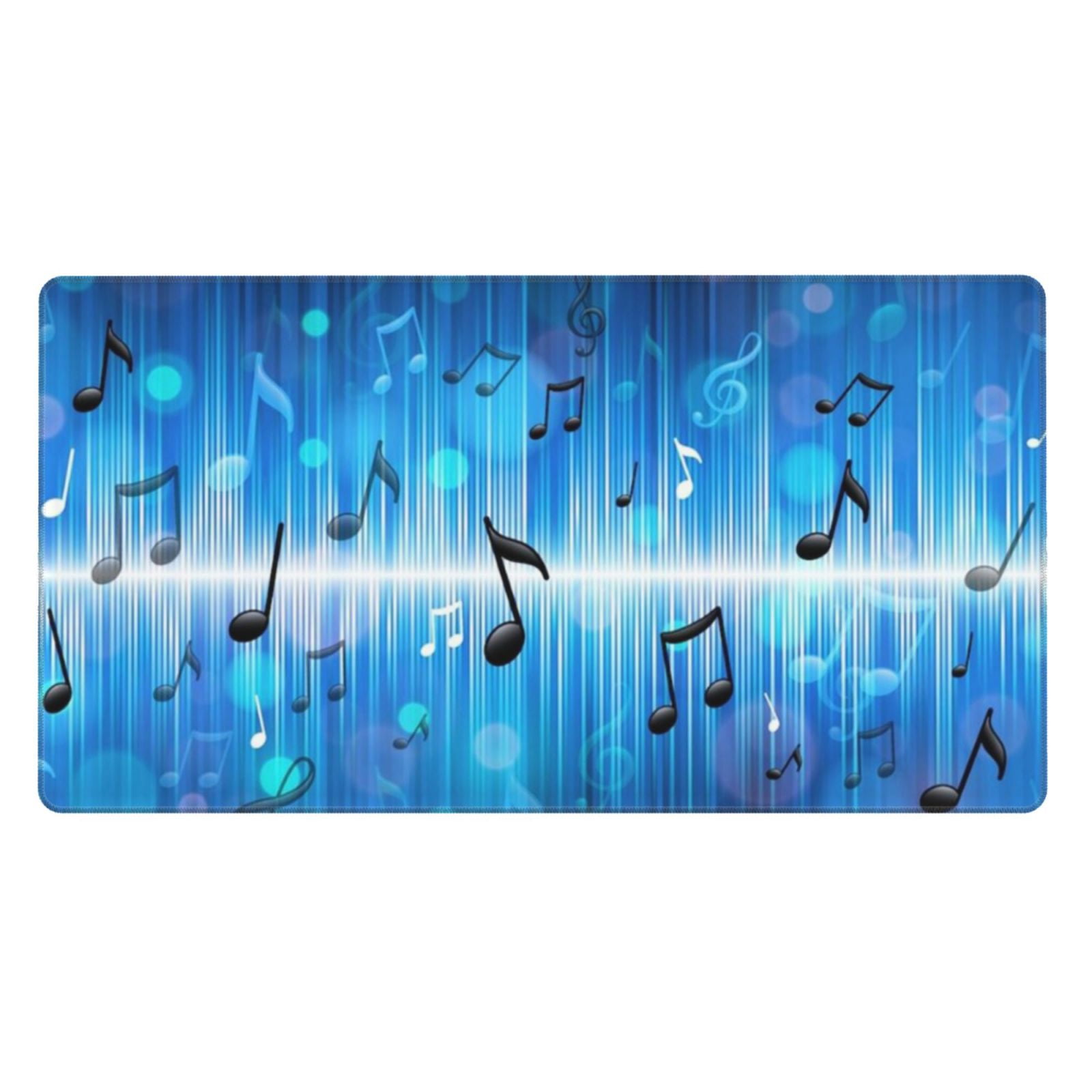 Music Notes With Clef Mousepad Large Mouse Pad Desk Pad Computer ...