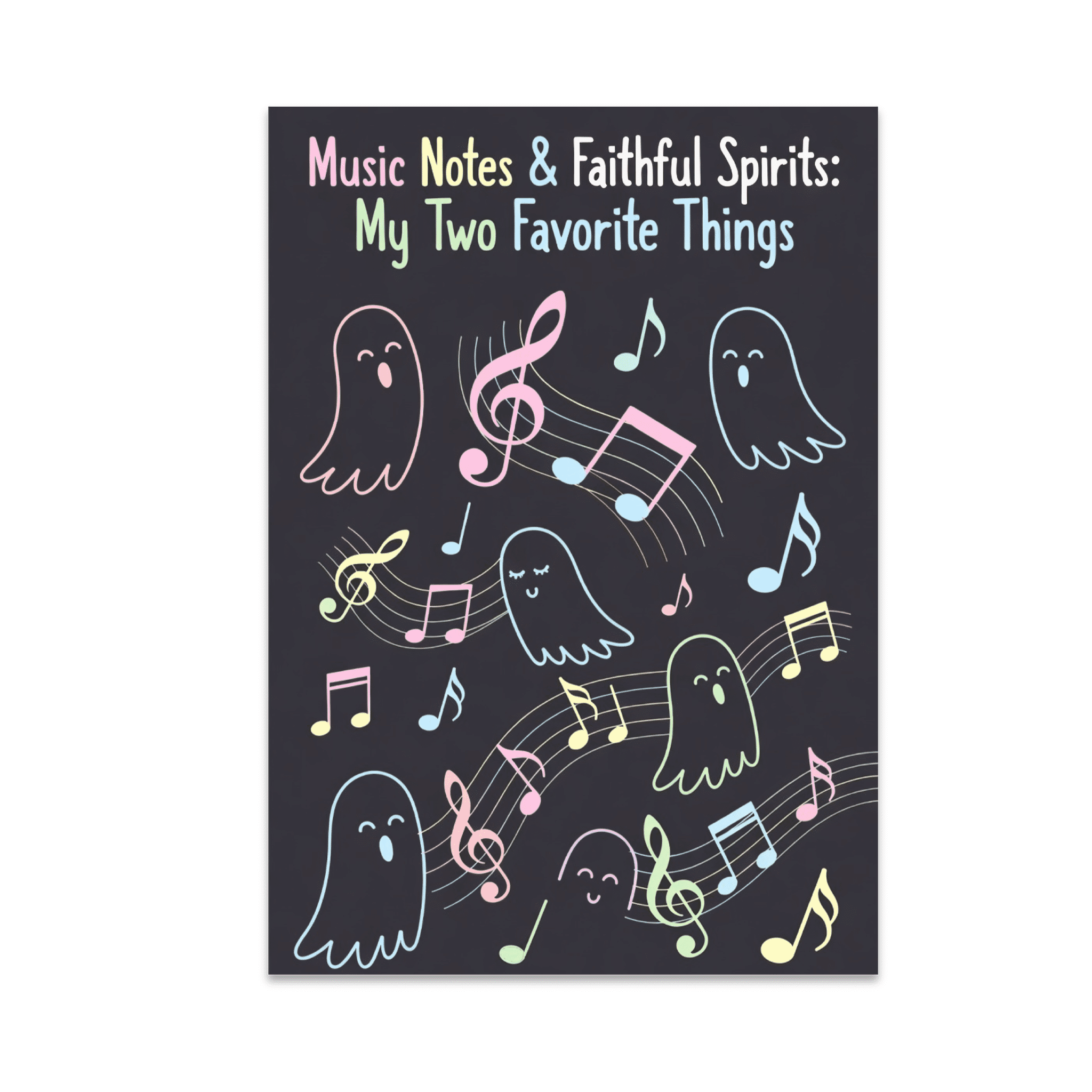 Music Notes and Faithful Spirits Wall Art - Music Enthusiast - 13x19 ...