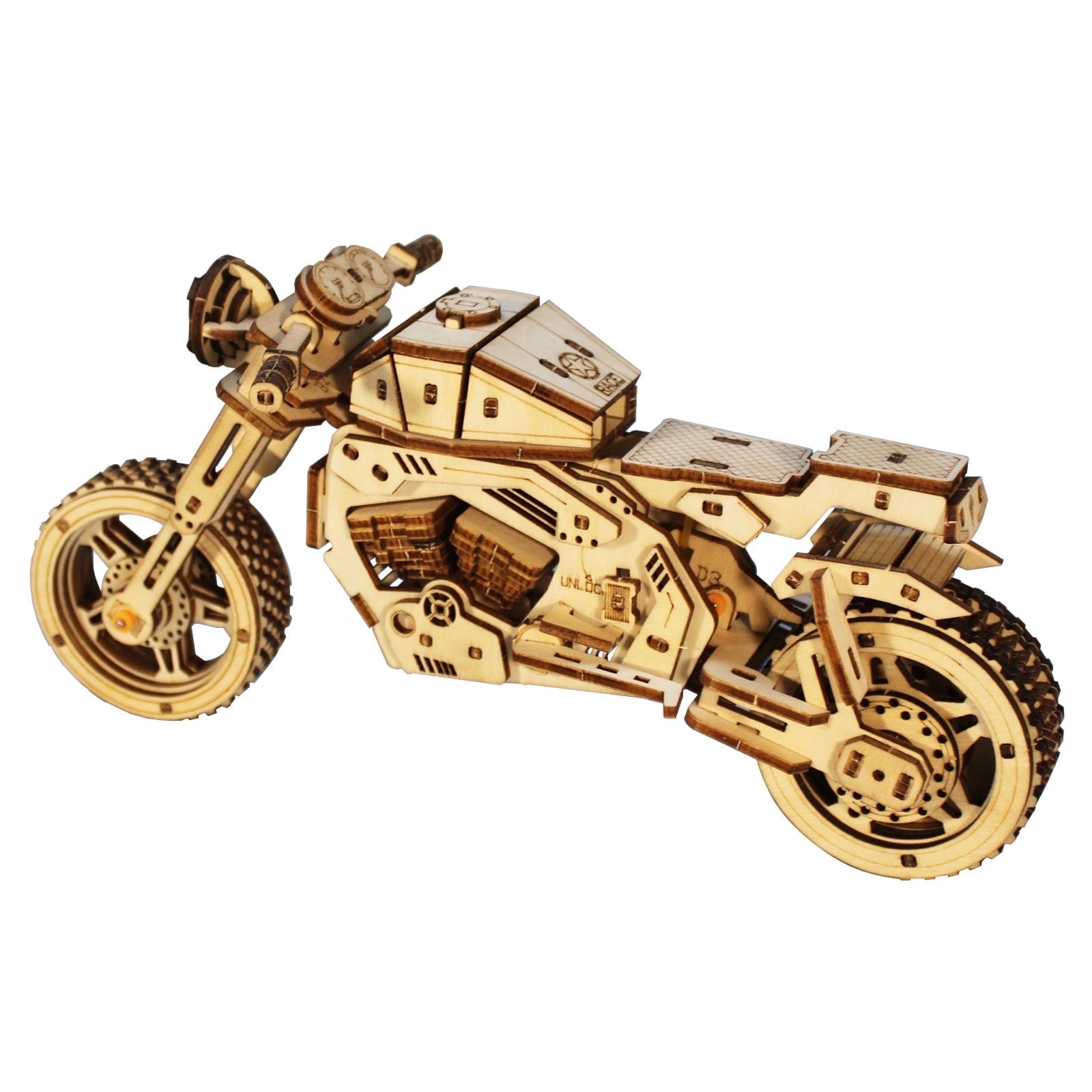 Music Park 3D Wooden Motorcycle Puzzle Kit for Adults - Handmade ...