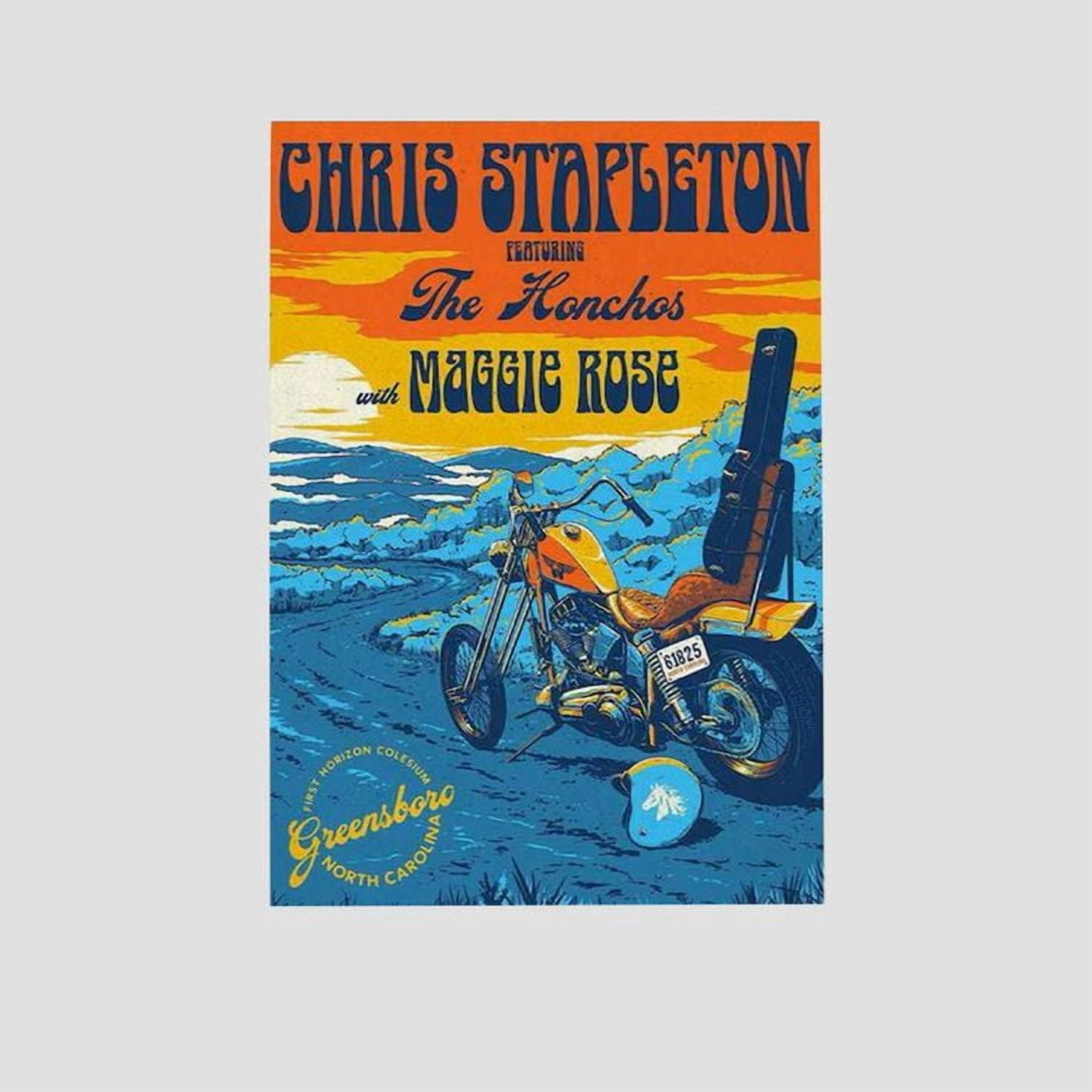 Music Poster Chris Stapleton 2025 Horizon Coliseum 2025 Retro Style ...