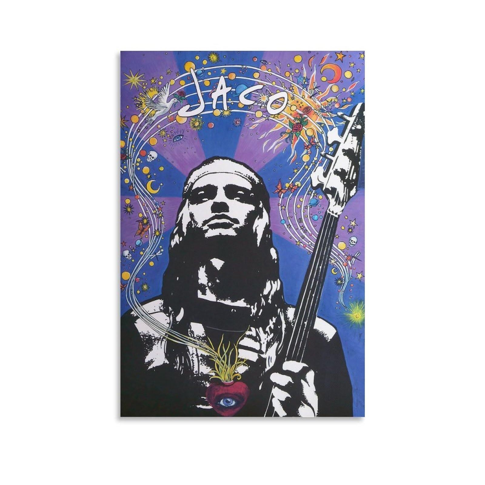 Music Poster Jaco Pastorius Poster Super Bassist Art Portrait Print (1 ...