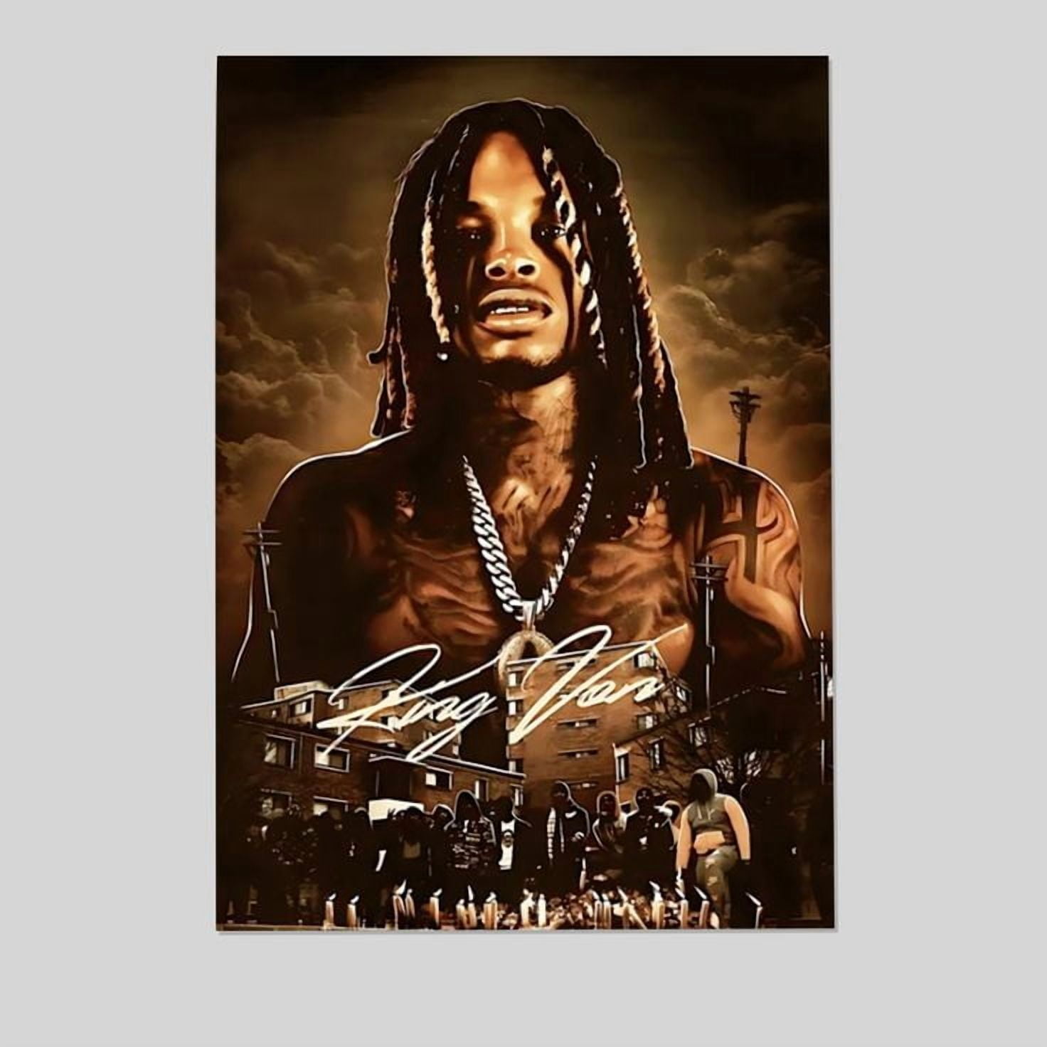 Music Poster- King Von Rapper Poster - Vintage Style - Size 24x36 - The ...