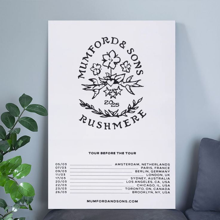 Music Poster Mumford & Sons Tour Before The Tour Poster Retro Style ...