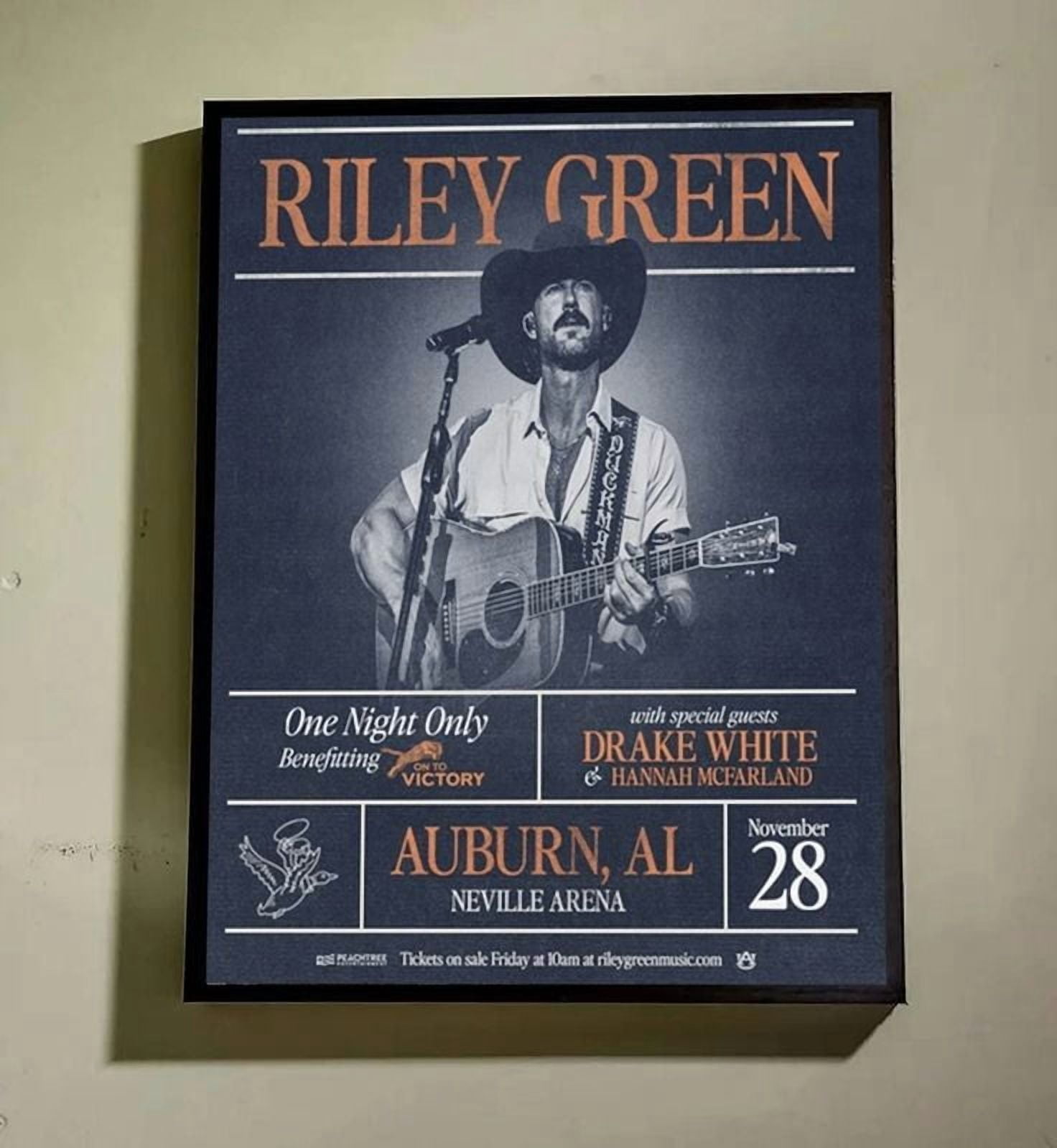 Music Poster Riley Green Benefitting On To Victory 2025 Poster Size 24 ...