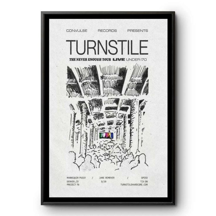 Music Poster - Turnstile Denver CO Sept 30 2025 Concert Tour Poster ...