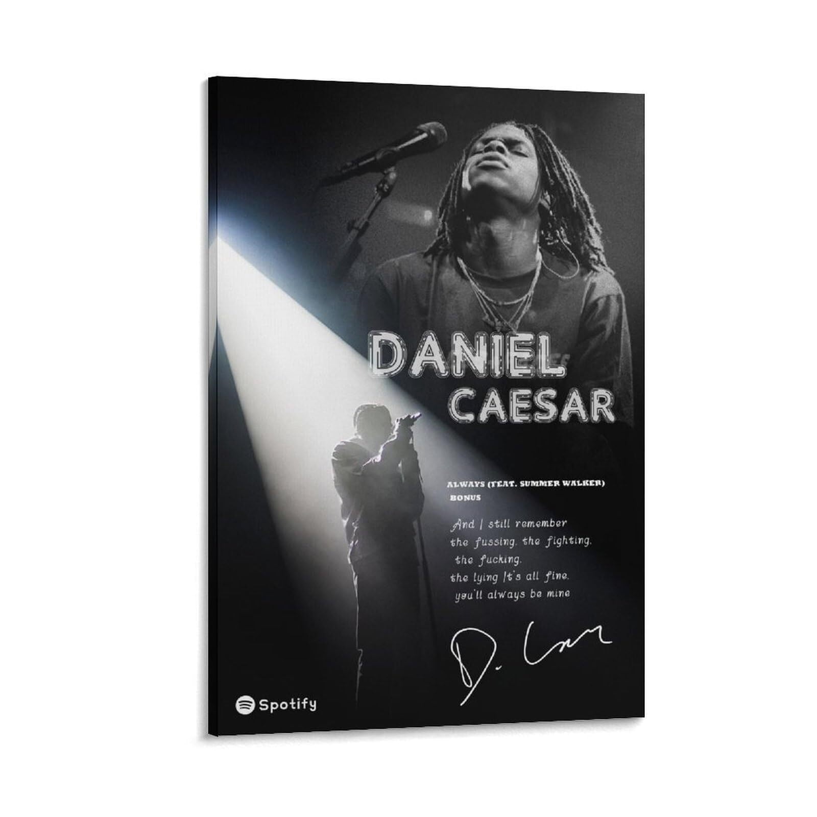 Music Posters Daniel Caesar Poster Signed Artwork Poster Prints Canvas ...