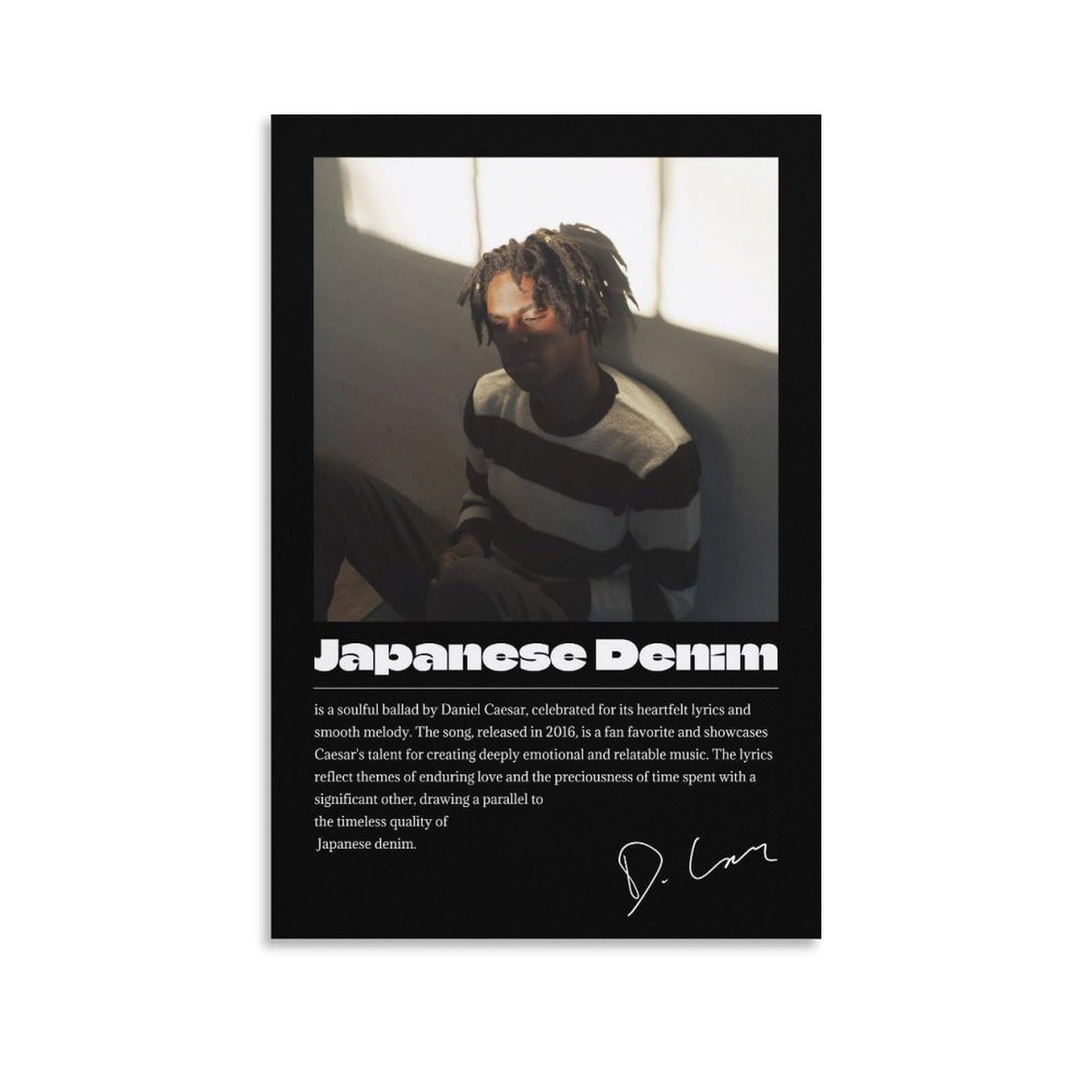 Music Posters Daniel Caesar Poster Signed Poster Prints Canvas Wall Art ...