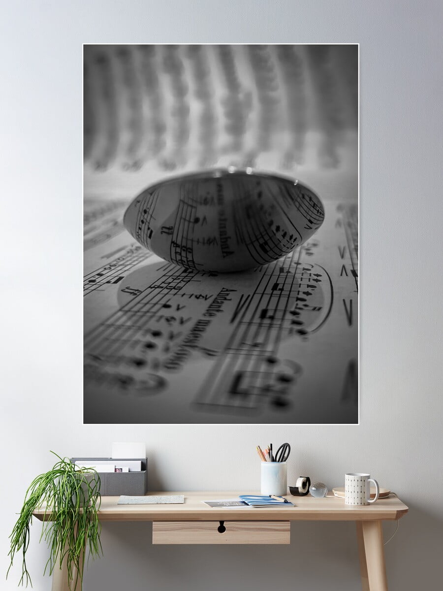 Music Reflection Poster Wall Art, Modern Wall Decor For Living Room ...