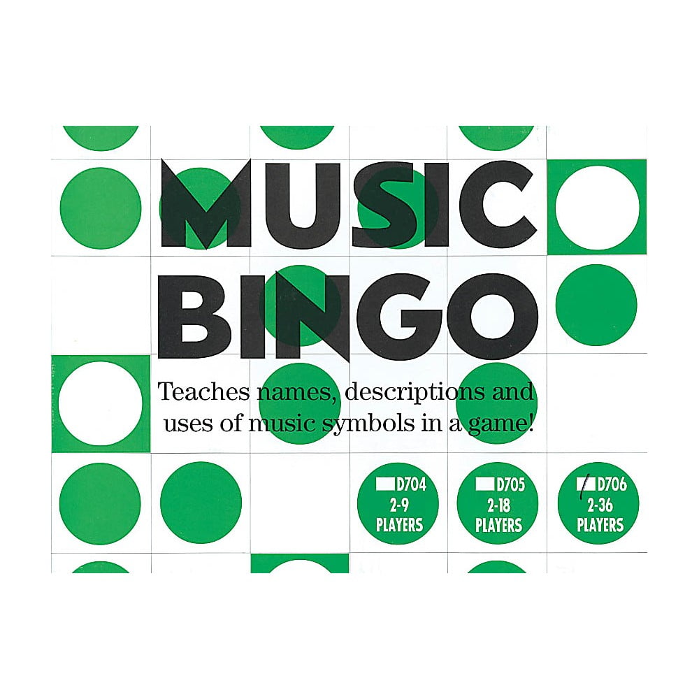 Music Sales Music Bingo (2-36 Players) Music Sales America Series ...
