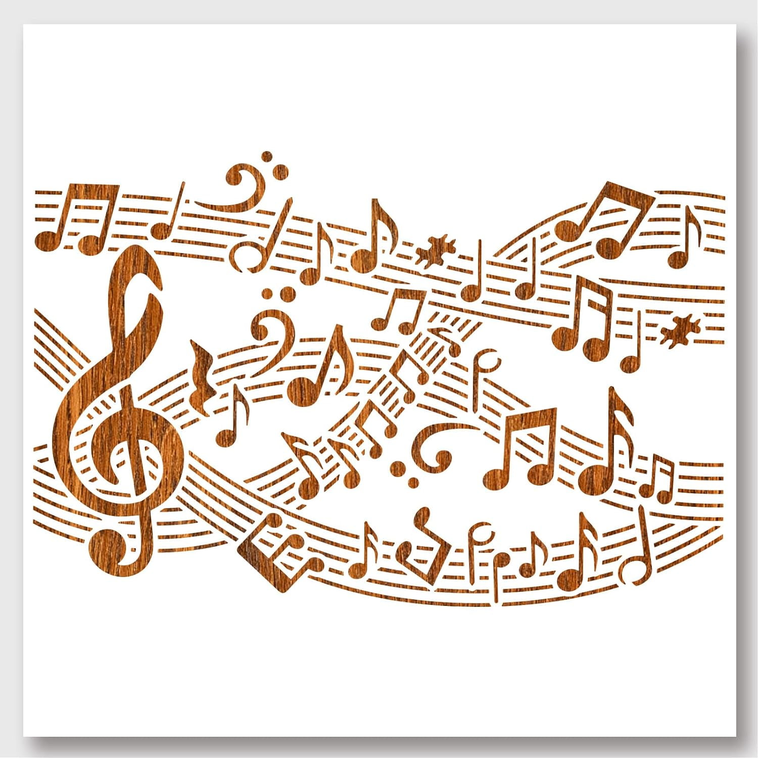 Music Score Stencil Reusable Musical Note Painting Templates DIY Art ...