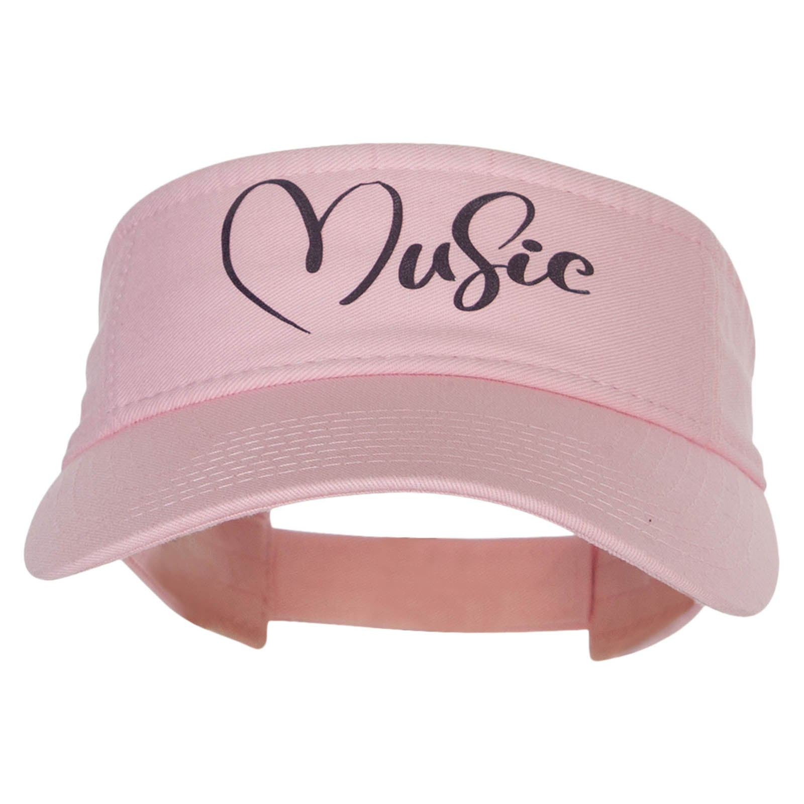 Music Script Heat Transfer Pro Style Cotton Twill Washed Visor - Lt ...