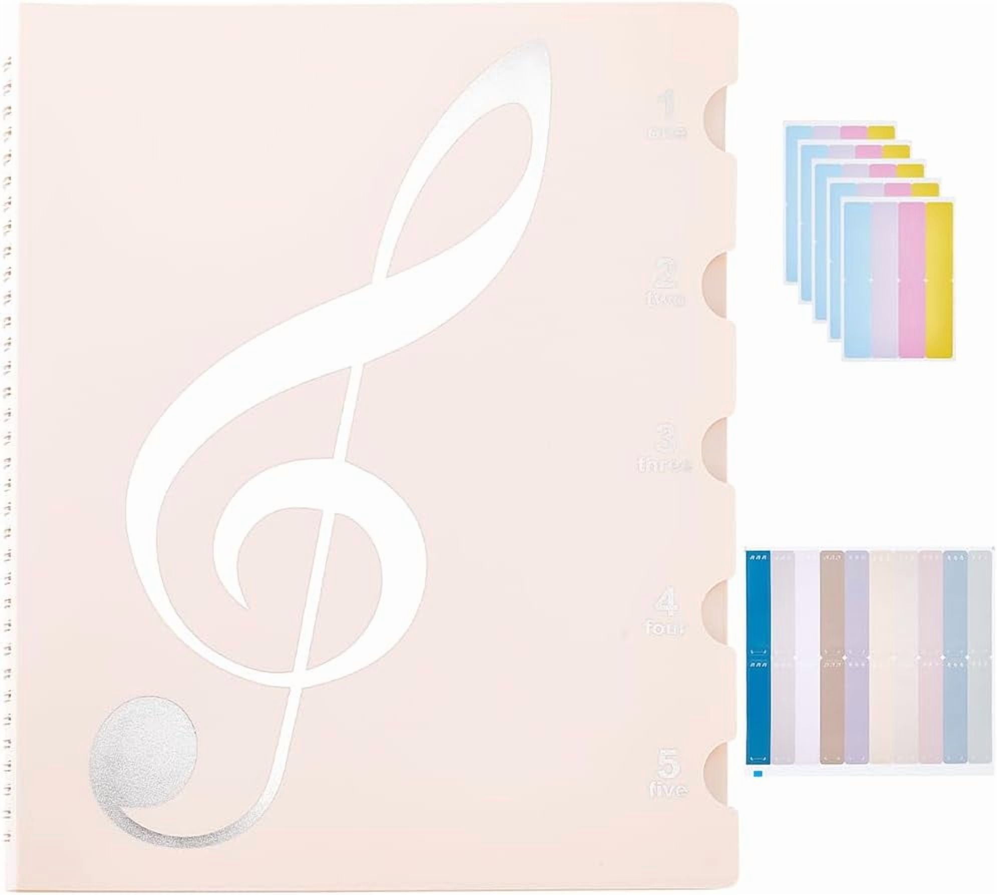 Music Sheet Folder Pink Plastic Song File Clef Paper Rectangle Allow ...