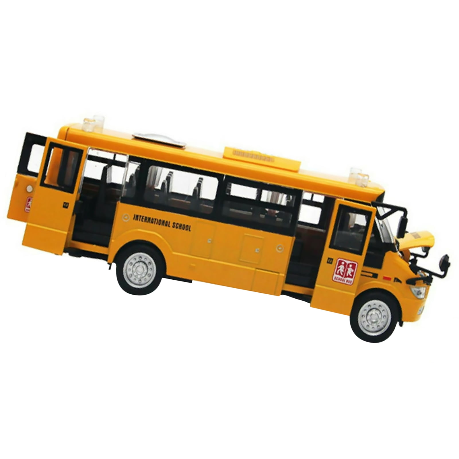 Music Sound & LED Alloy School Bus Replica 1:32 Scale, Yellow, Fun for ...