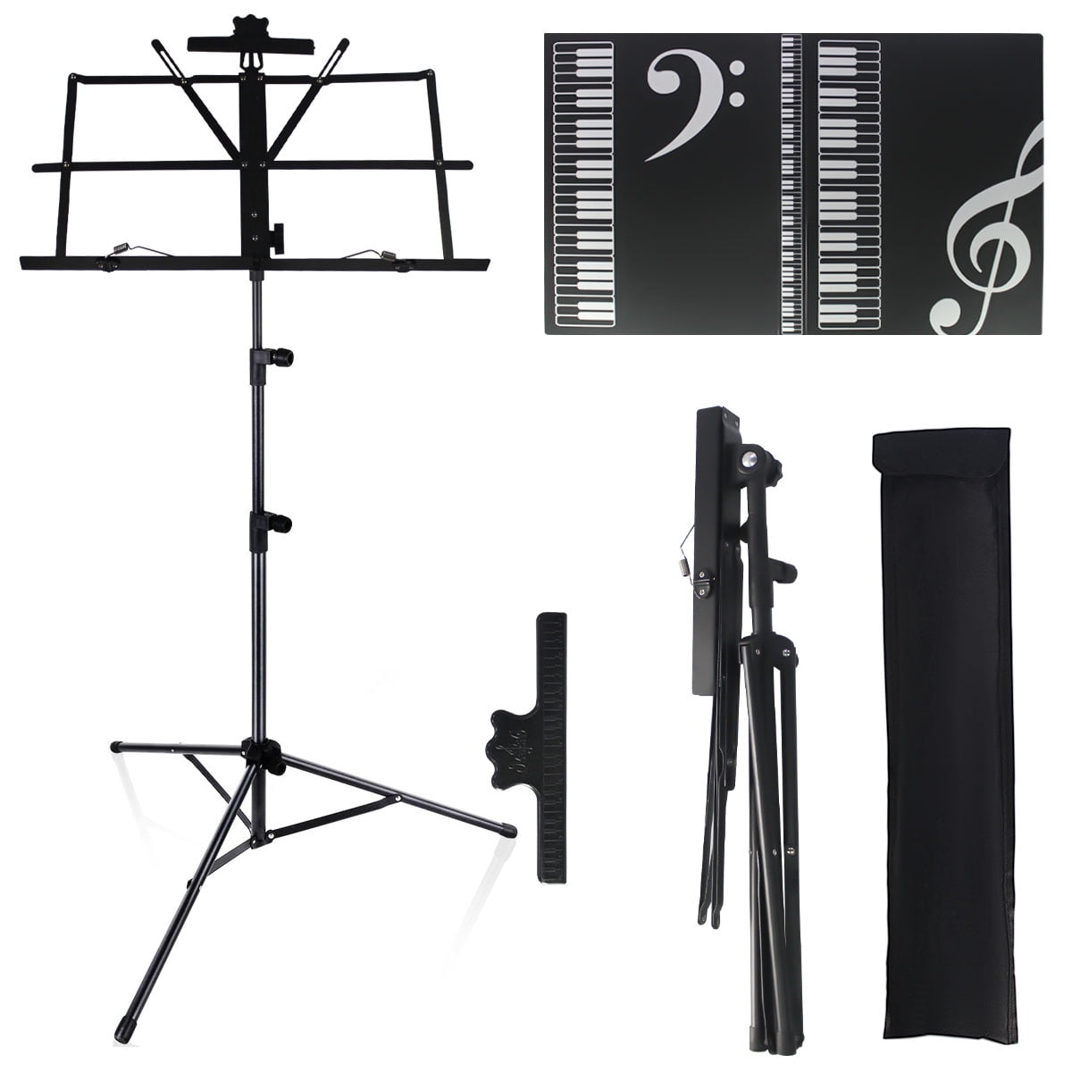 Music Stand Sheet Music Stand Folding Metal Portable Adjustable Stand ...