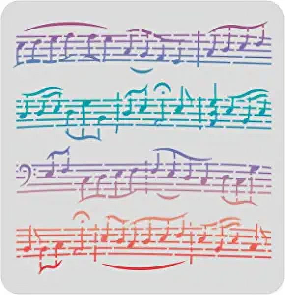 Music Stencils Template Plastic Music Notes Drawing Painting Stencils ...