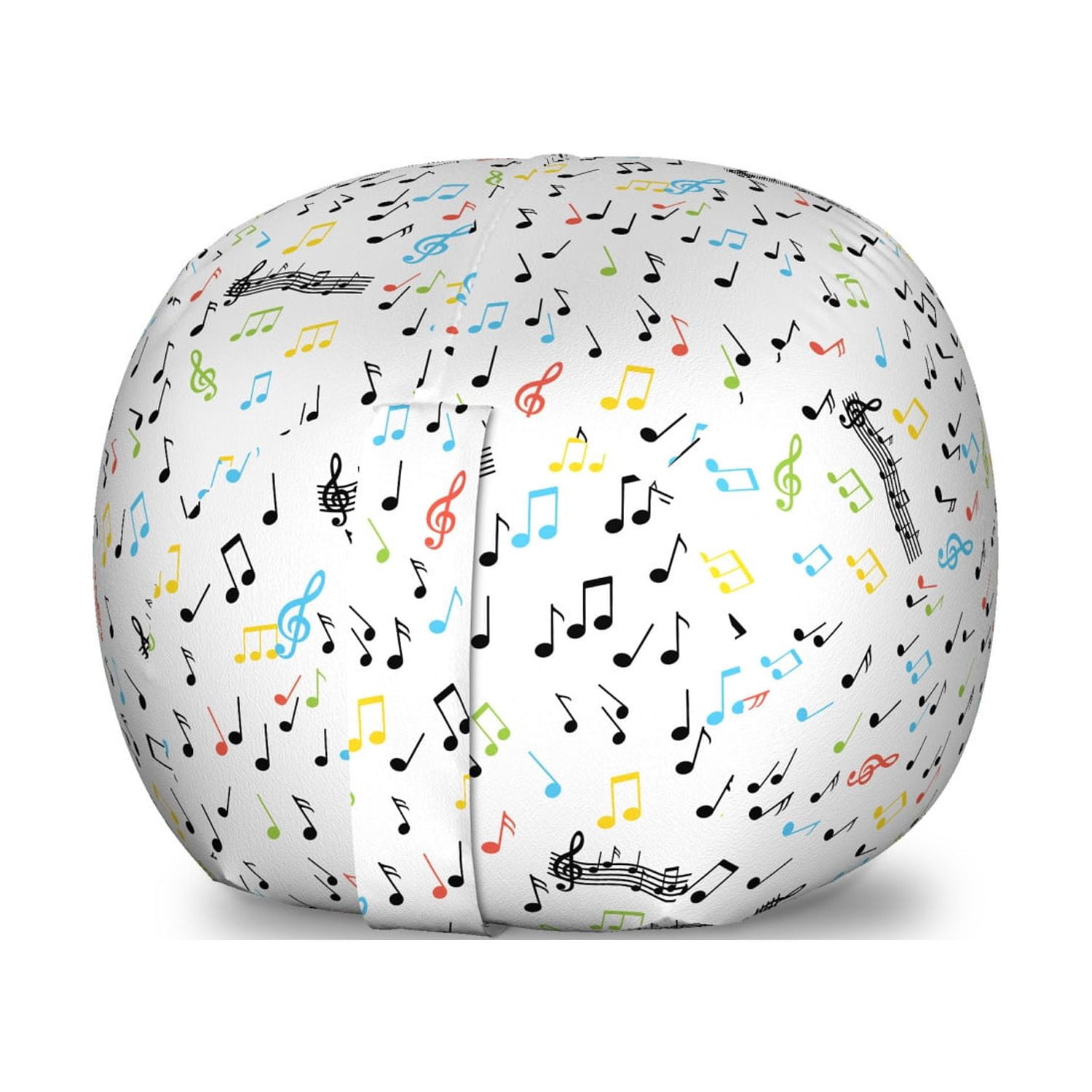Music Storage Toy Bag Chair, Symbolic Music Notes Joy Vibes Pitch Beat ...