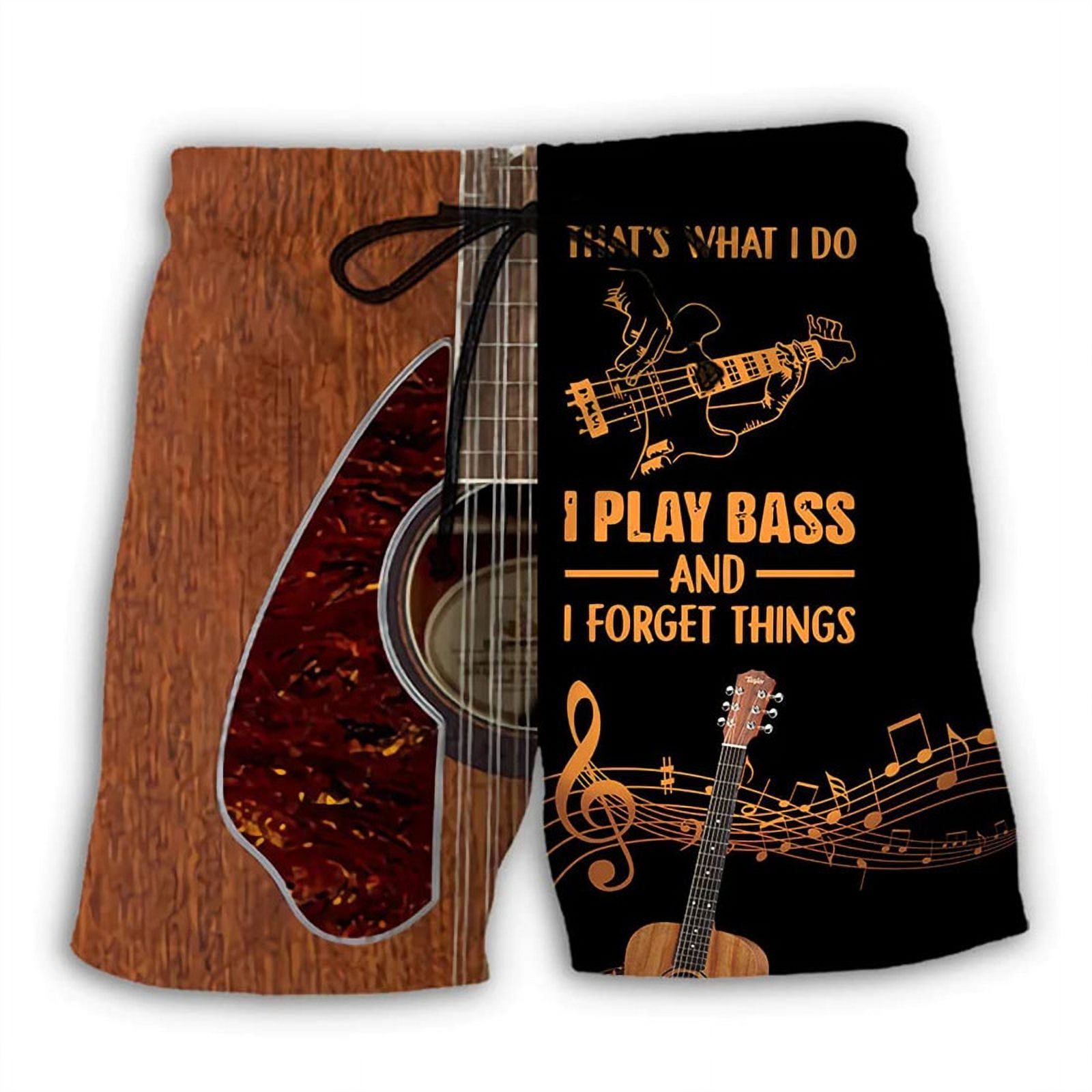 Music Symbol Guitar Graphic Short Pants Men 3D Printed wear y2k Board ...