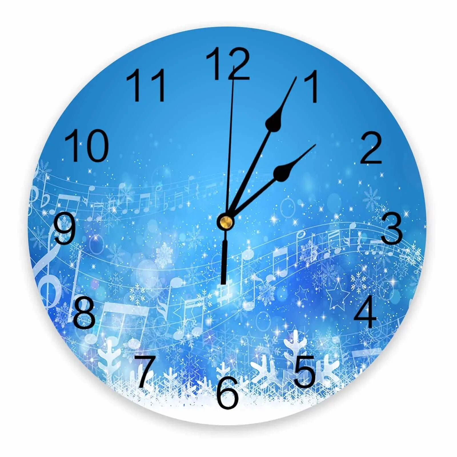 Music Symbol Red Heart Musical Note Round Wall Clock Hanging Silent ...
