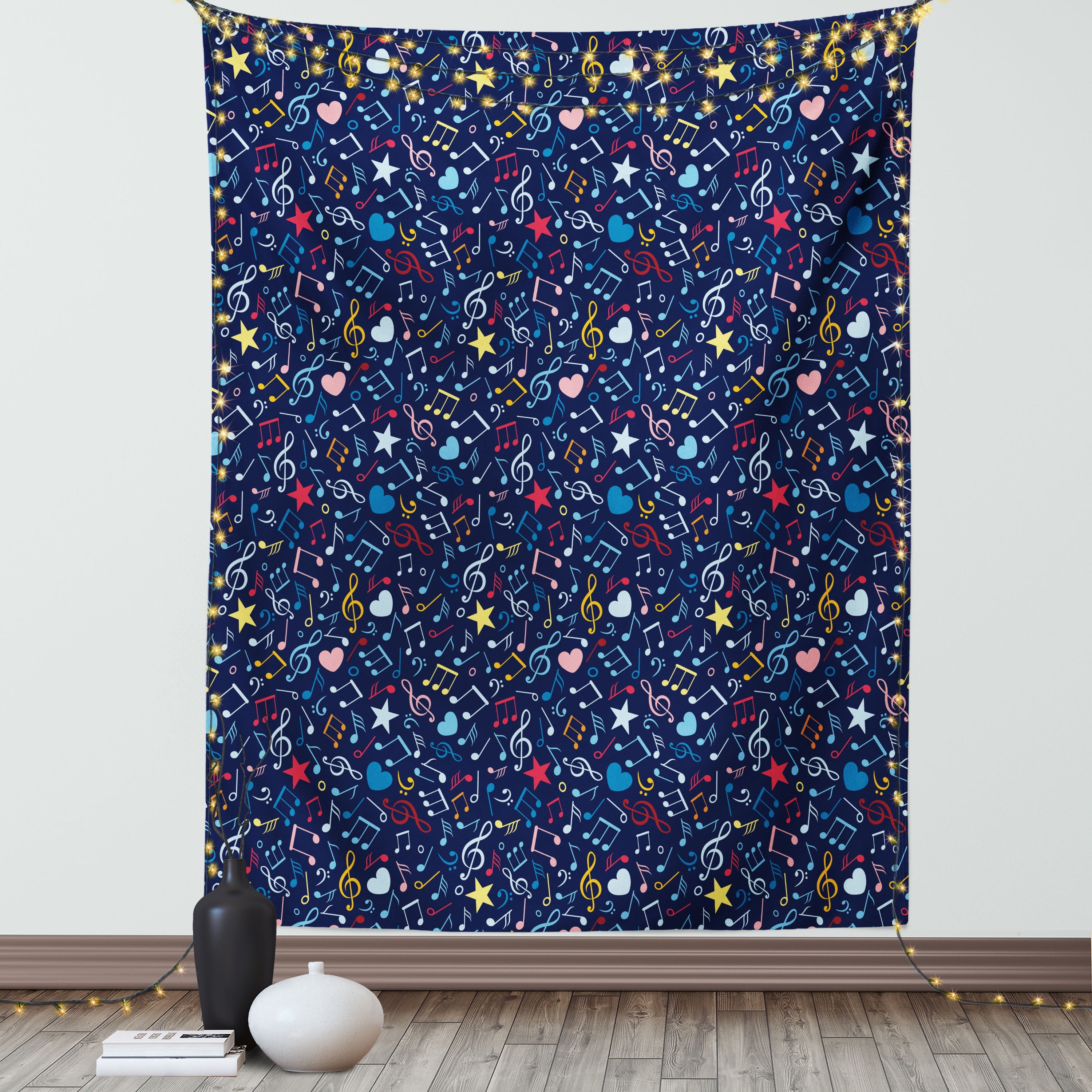 Music Tapestry, Hearts Notes Stars Melodic Inspiration Musical ...