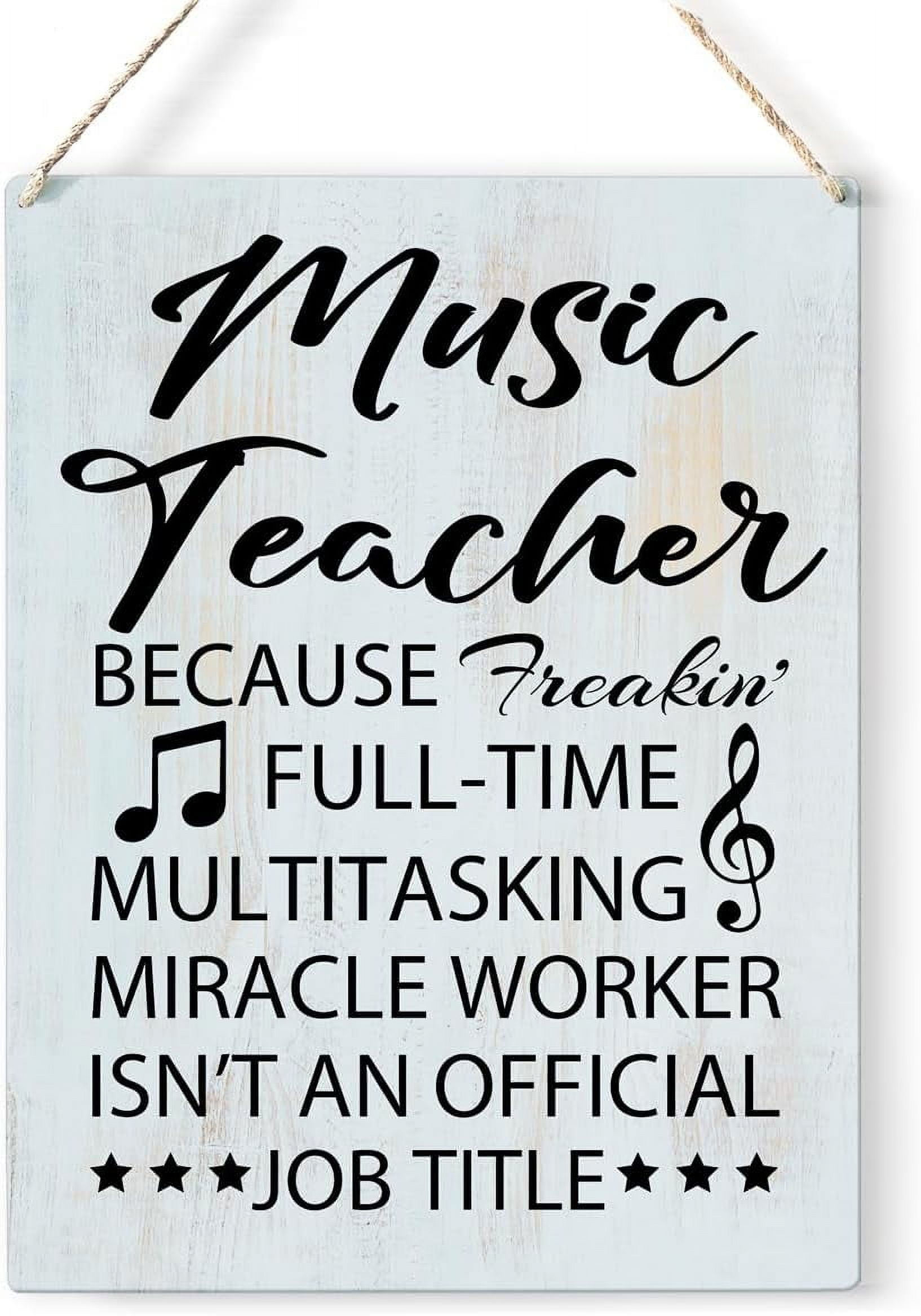 Music Teacher Quote Wood Sign Music Teacher Wooden Signs Rustic Hanging ...