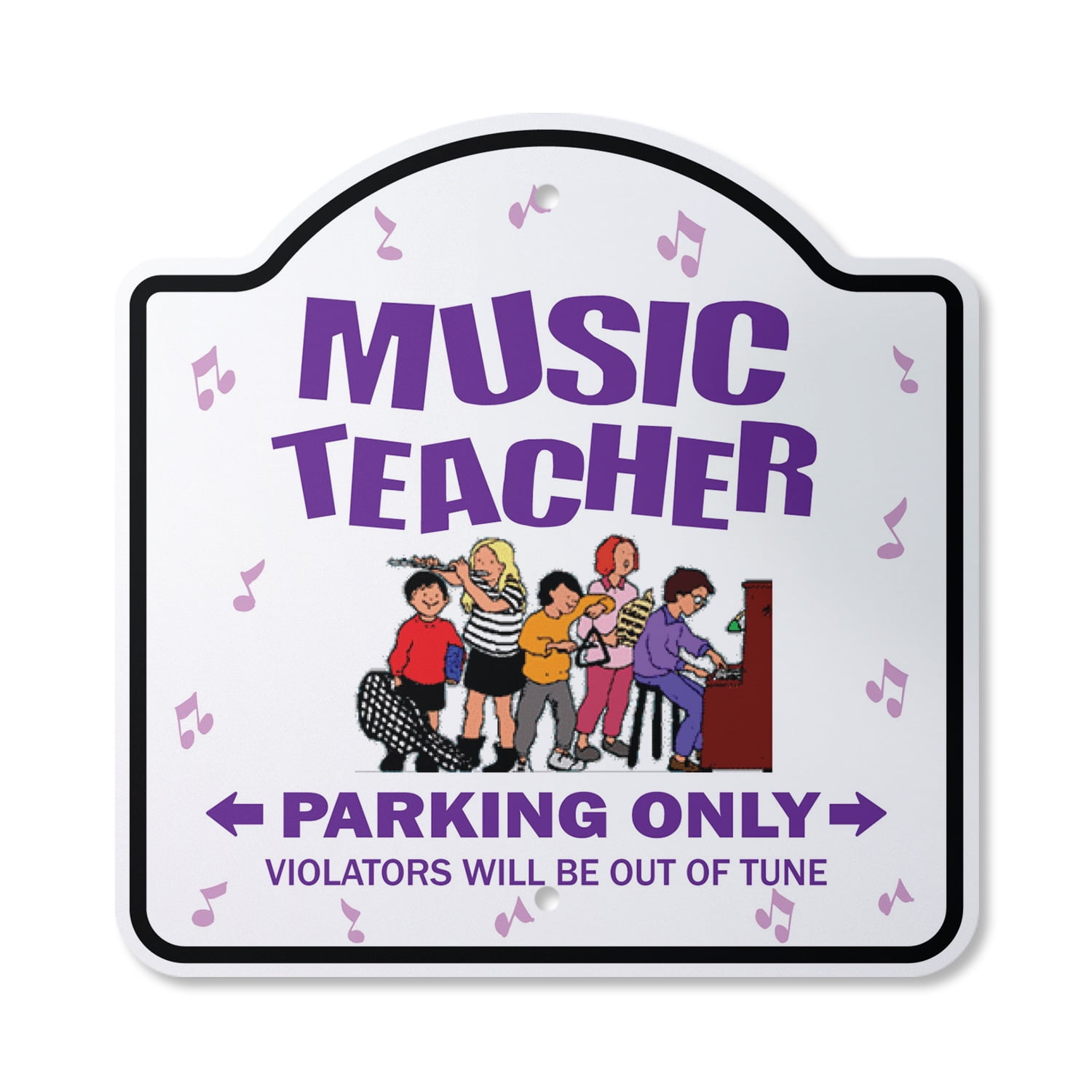 Music Teacher Zone 11" X 11" Sign | Indoor/Outdoor Plastic ...