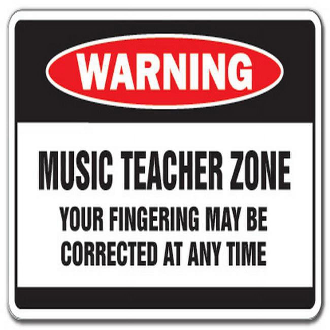 Music Teacher Zone Warning Sign - Walmart.com