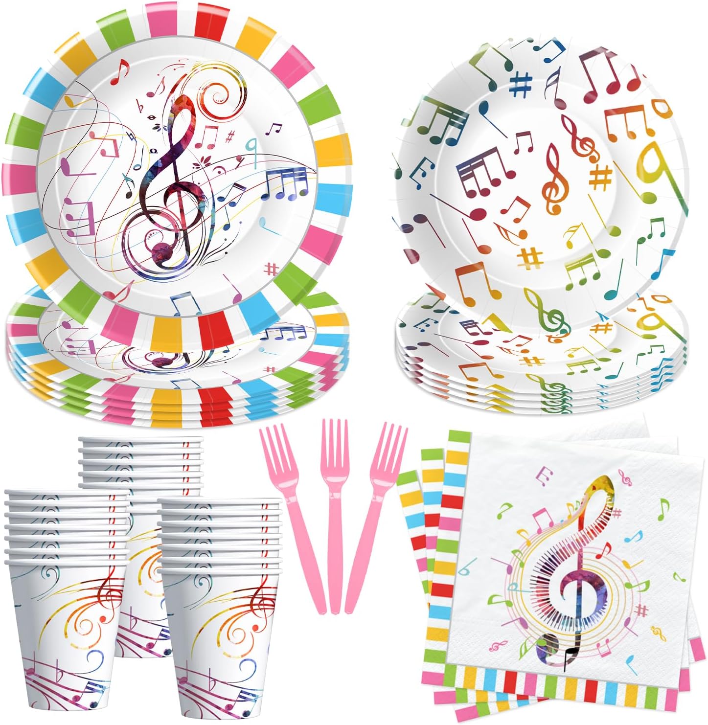 Music Theme Party Decorations Dinnerware, Music Notes Party Supplies ...