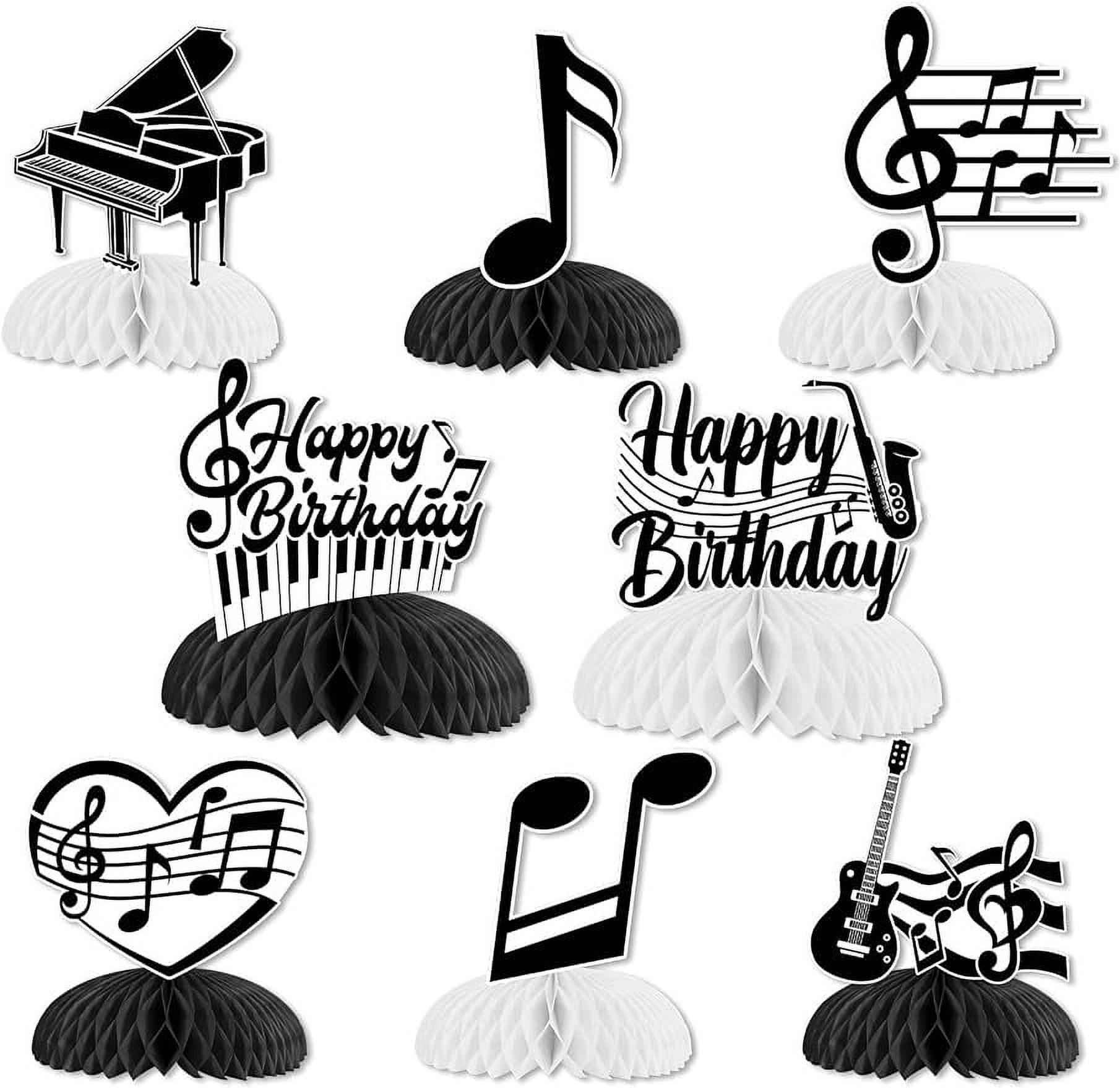 Music Theme Table Decorations, Double-sided Printing Music Note ...