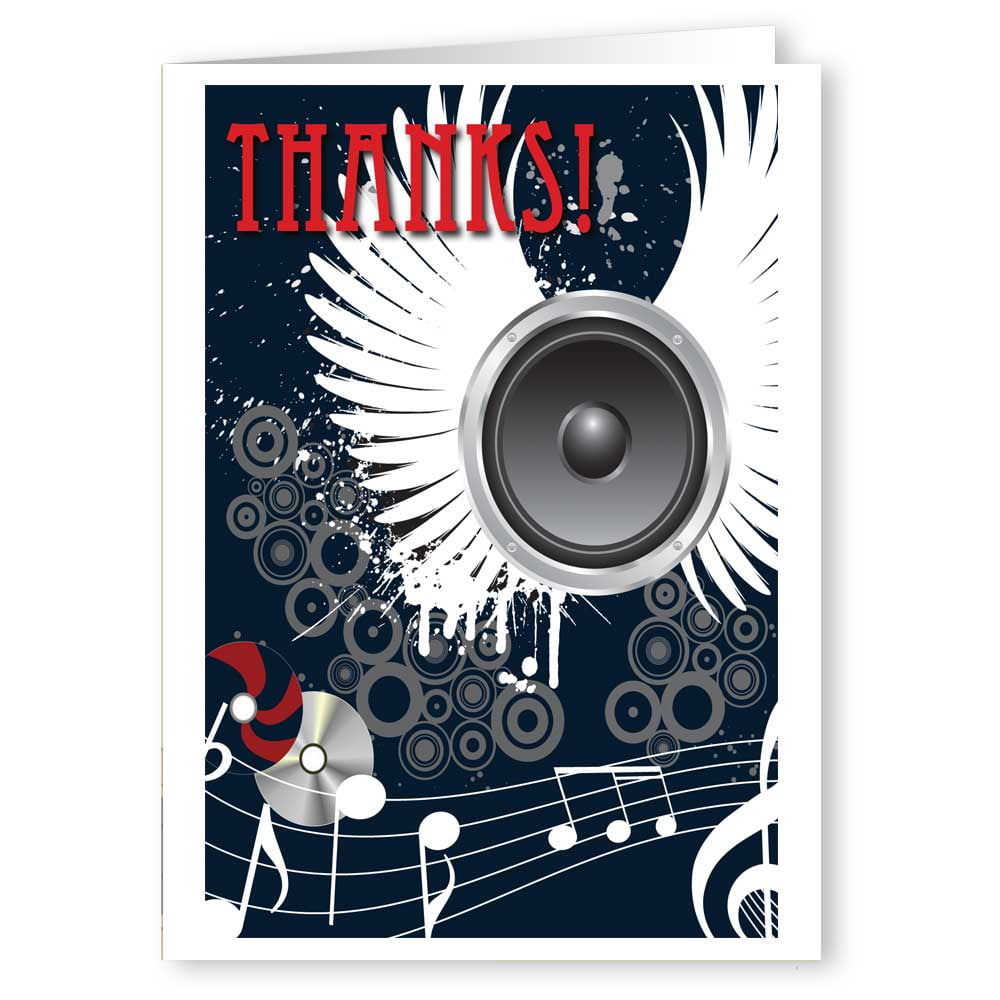 Music Theme Thank You Note Card - 10 Boxed Cards & Envelopes - Walmart.com