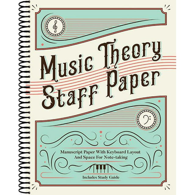 Music Theory Staff Paper: Manuscript Paper with Keyboard Layout and ...